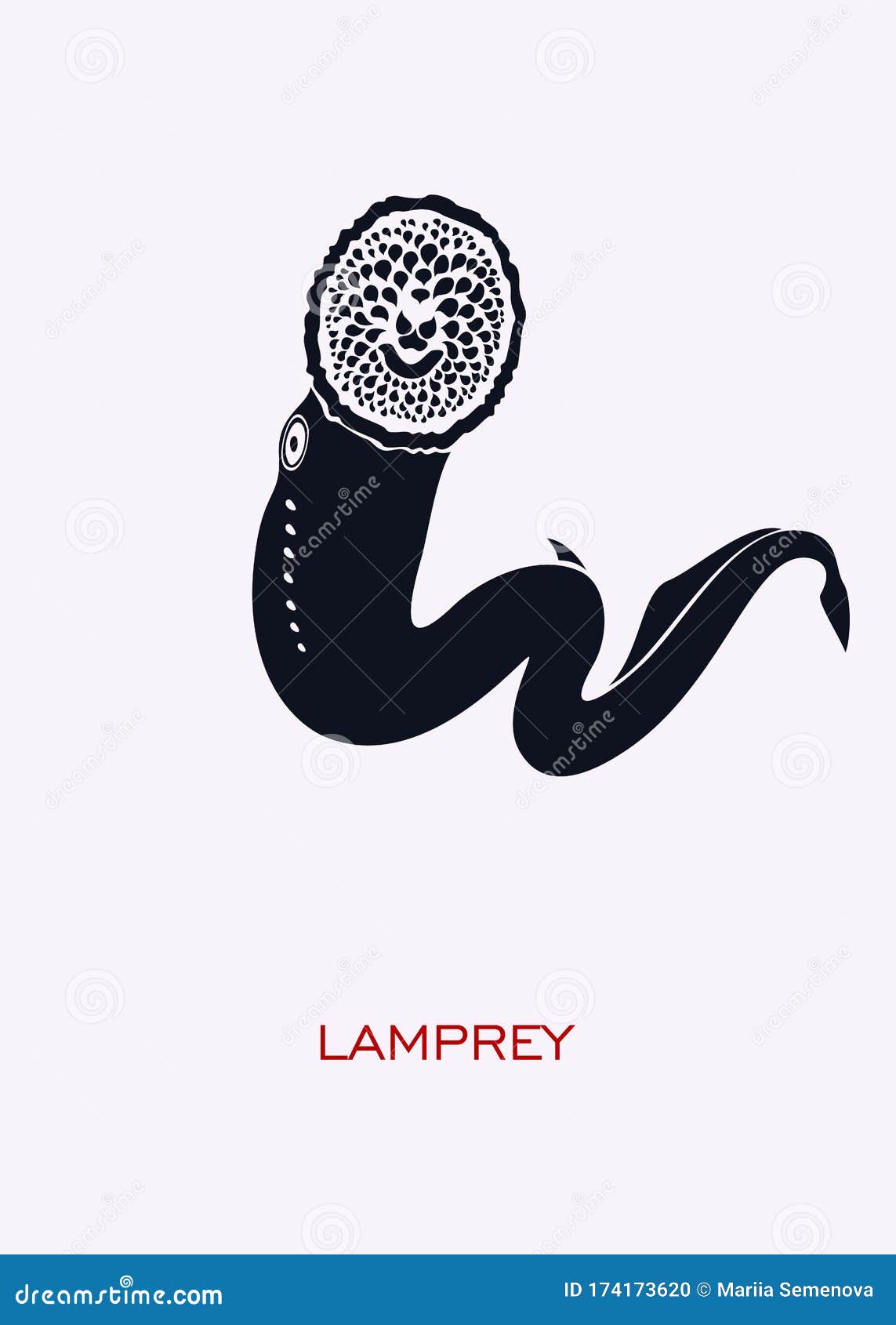 Lamprey, Vector Cartoon Illustration | CartoonDealer.com #65322896