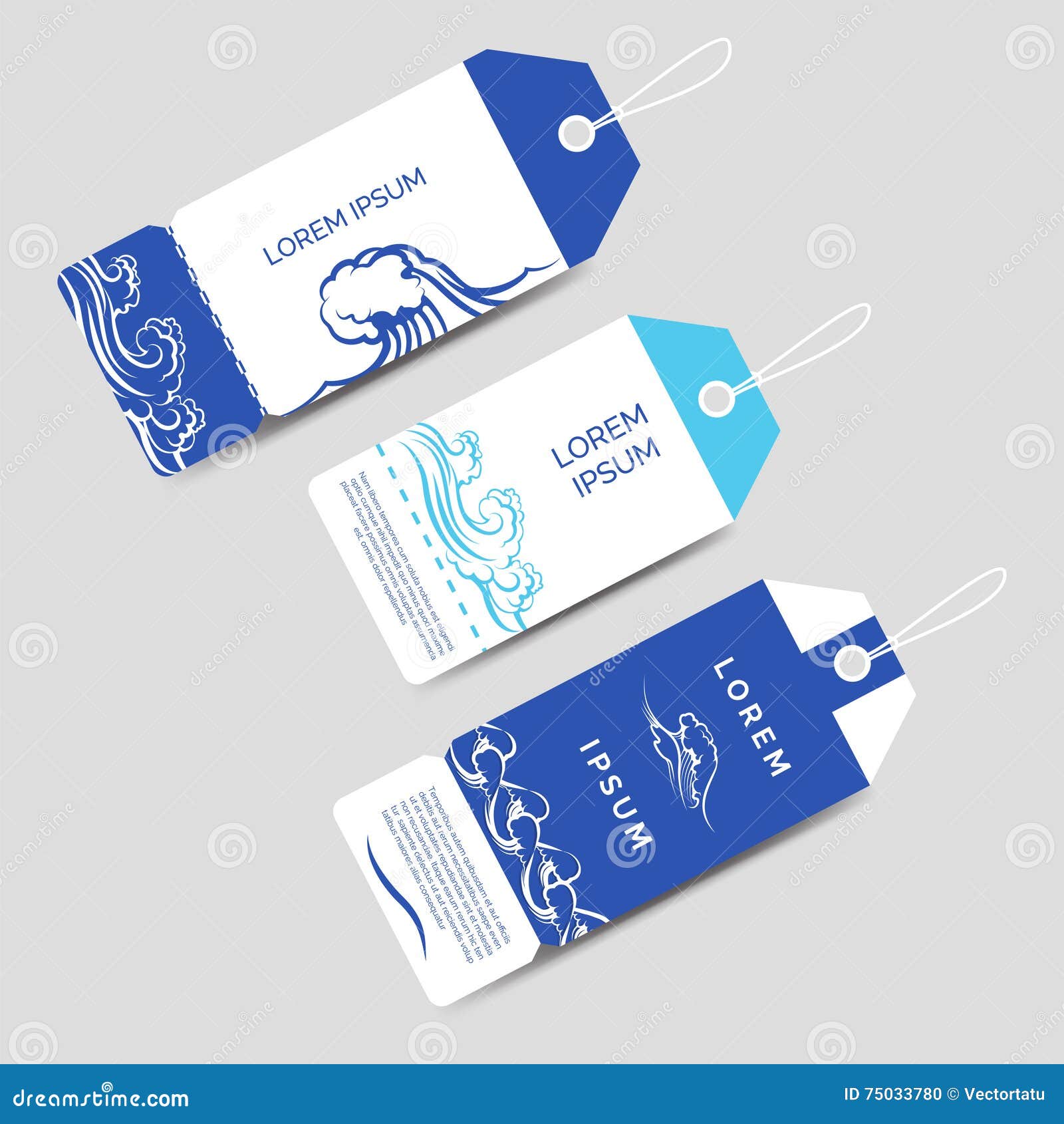 Ocean label tags set stock vector. Illustration of shape - 75033780