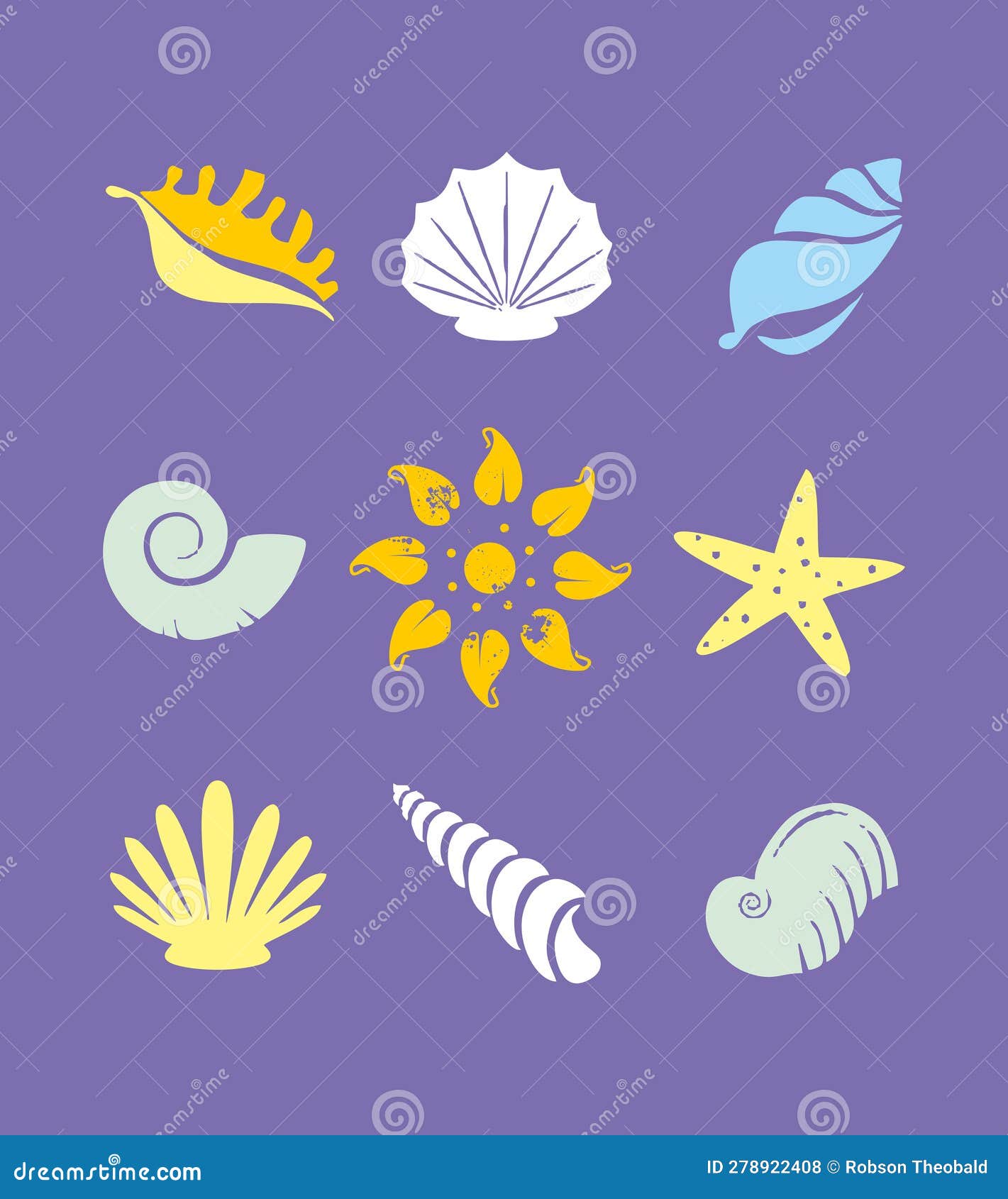 Ocean lifeforms stock vector. Illustration of composition - 278922408