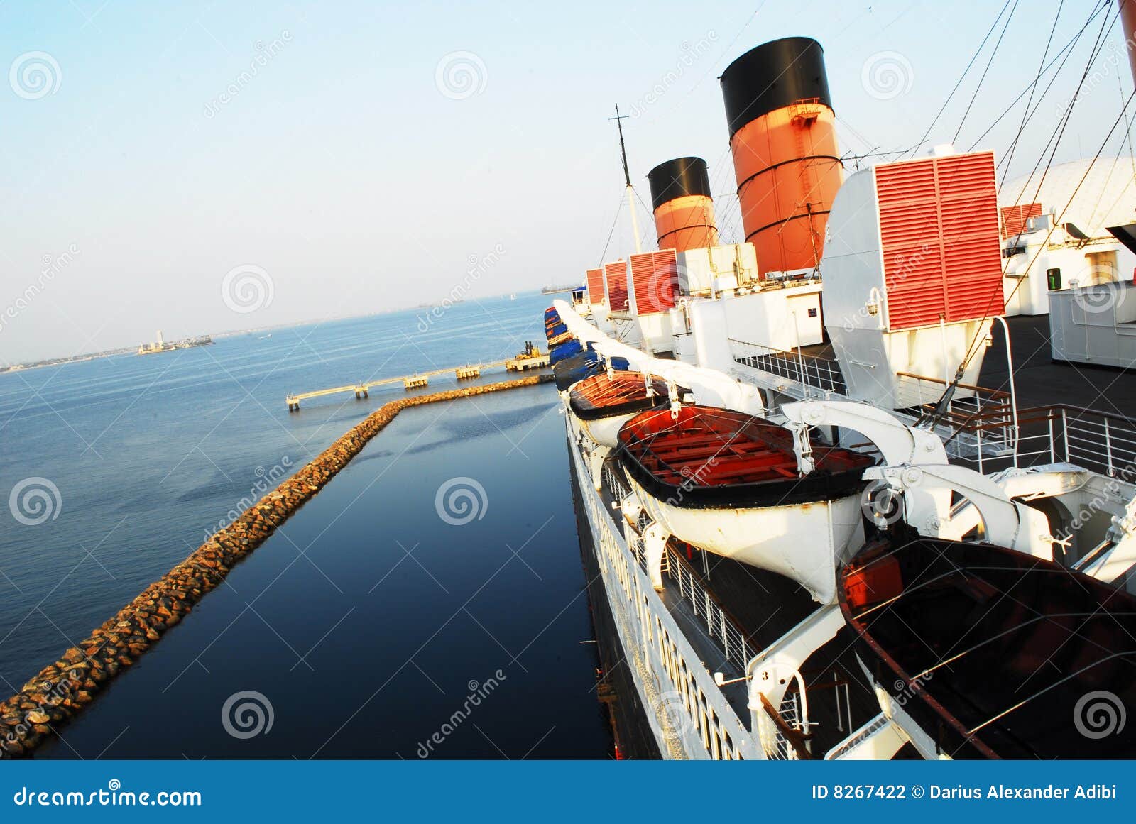 Ocean Liner stock photo. Image of tourists, dock, passenger - 8267422
