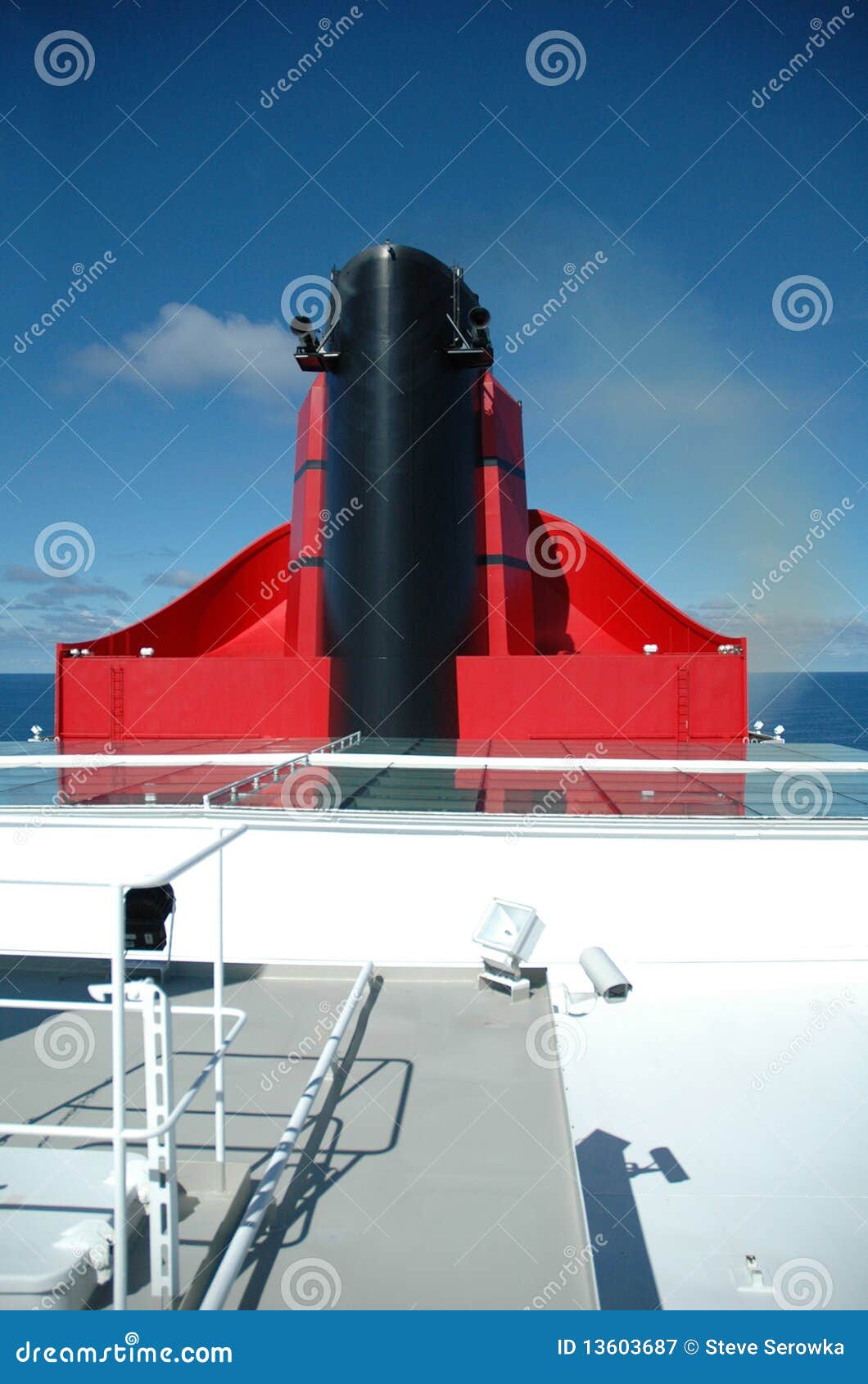 Ocean Liner Funnel stock image. Image of funnel, black - 13603687