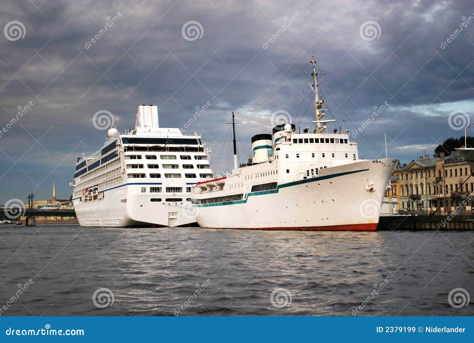 Ocean liners stock image. Image of night, float, ocean - 2379199
