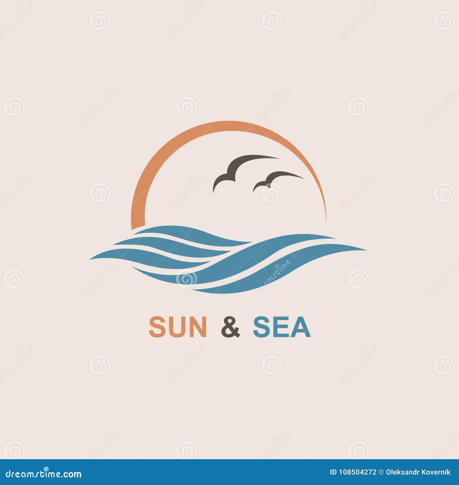 Ocean logo design stock vector. Illustration of icon - 108504272