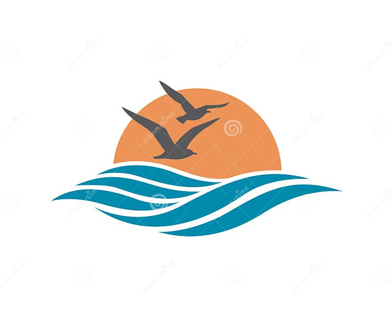 Ocean logo design stock vector. Illustration of shape - 89335869