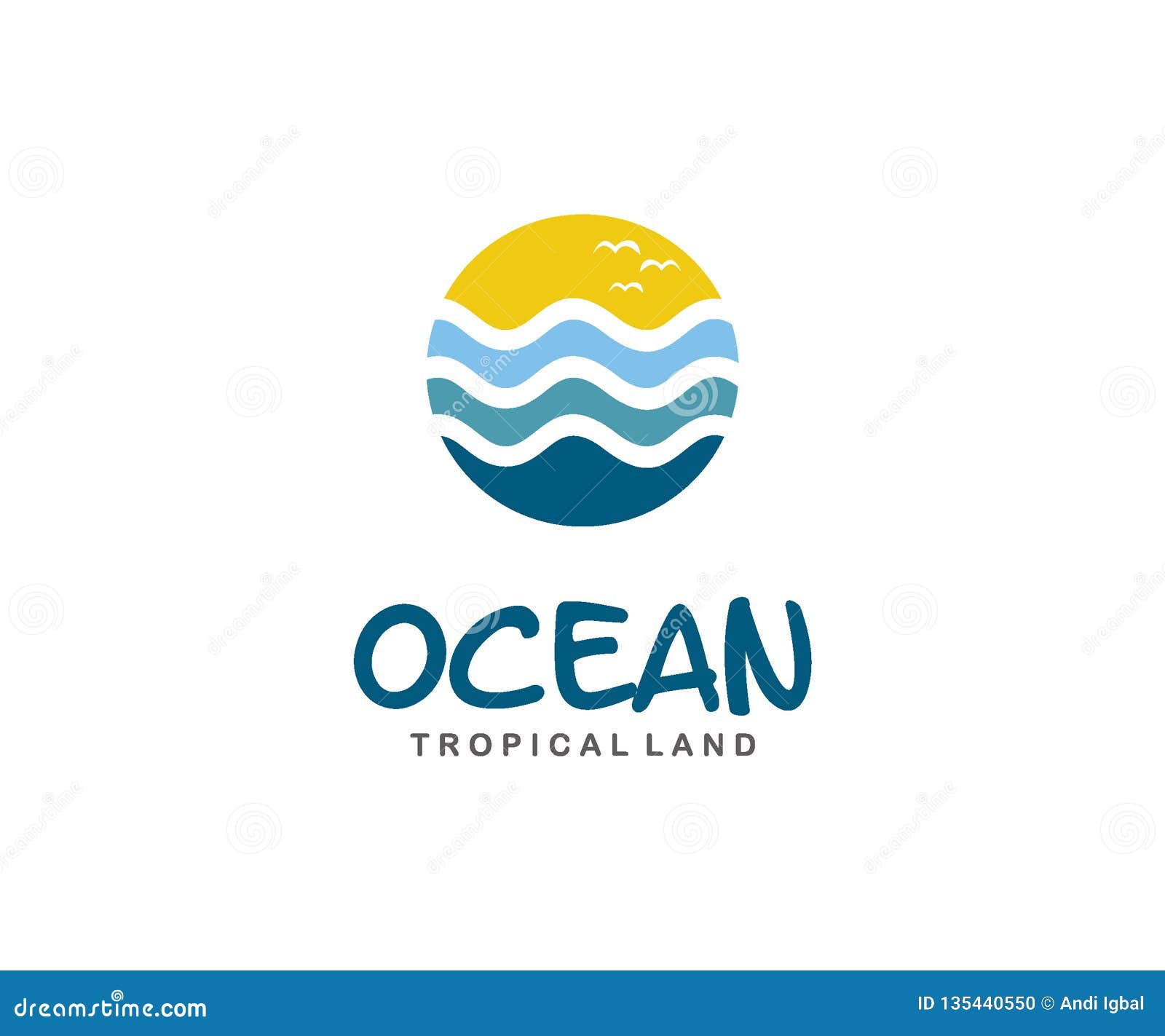 Ocean Logo Design Concept, Park or Travel Logo Template Stock Vector ...