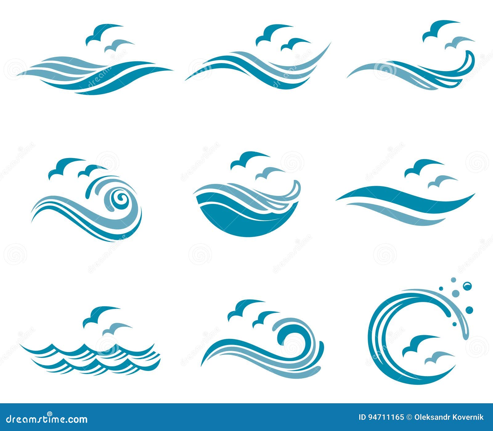 Ocean Logo Design Cartoon Vector | CartoonDealer.com #85002865