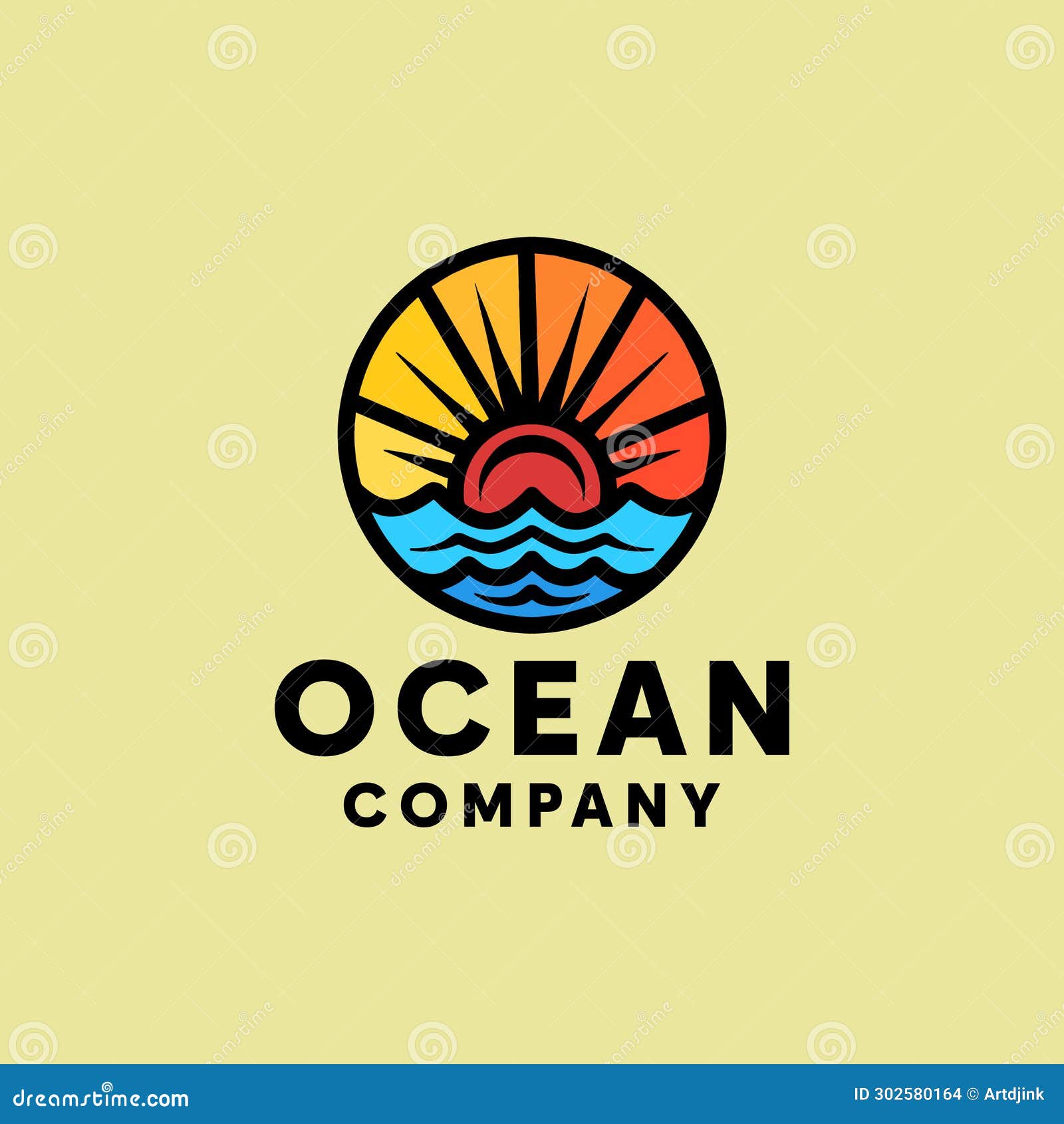 Ocean Logo Symbol Design Illustration Vector Icon Emblem Stock Vector ...