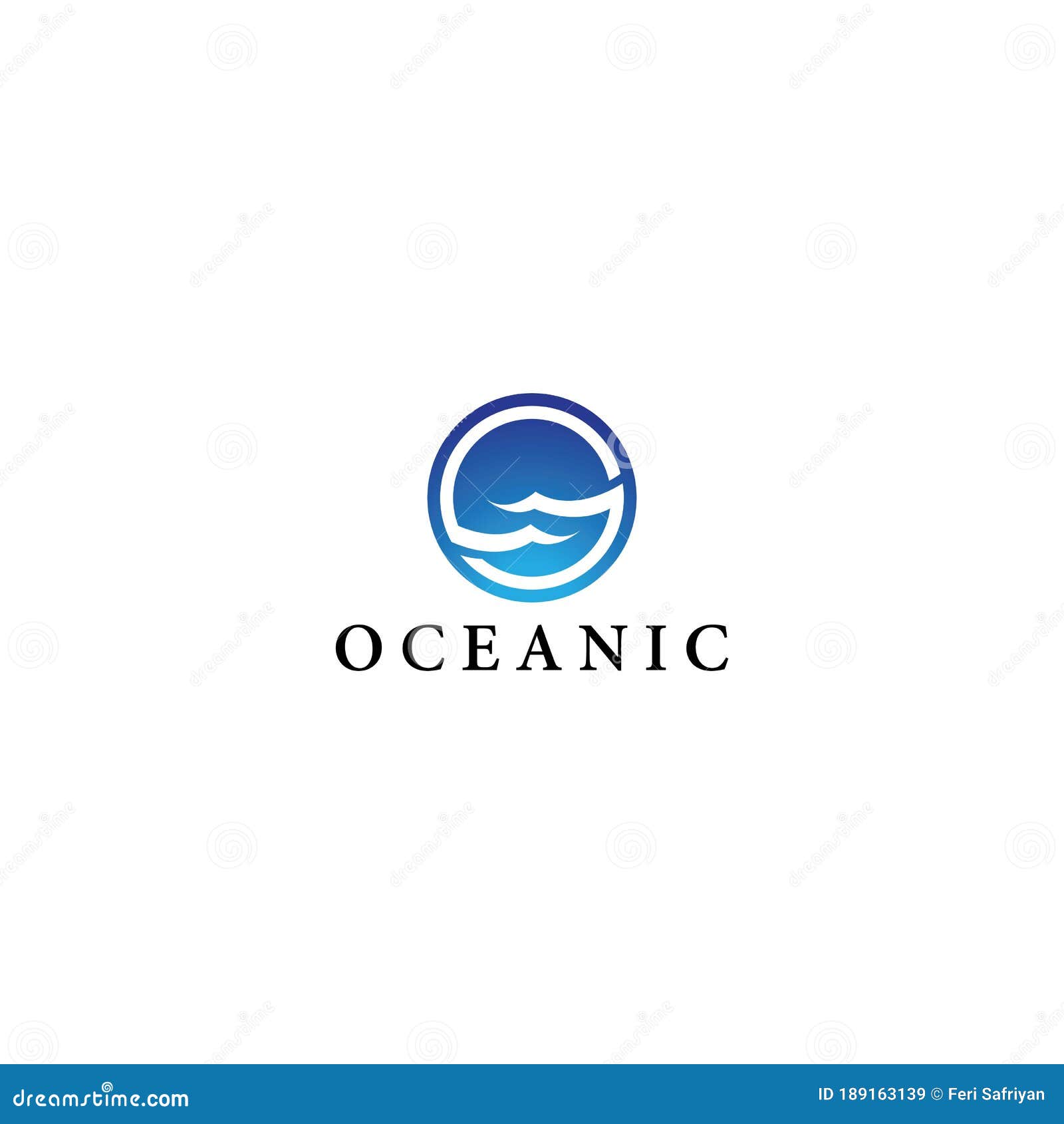 Ocean logo vector stock illustration. Illustration of wave - 189163139