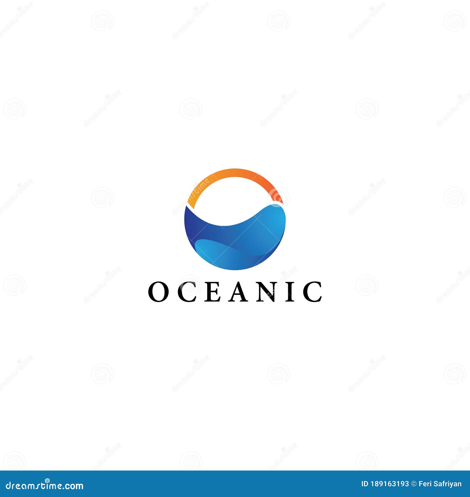 Ocean logo vector stock vector. Illustration of ocean - 189163193