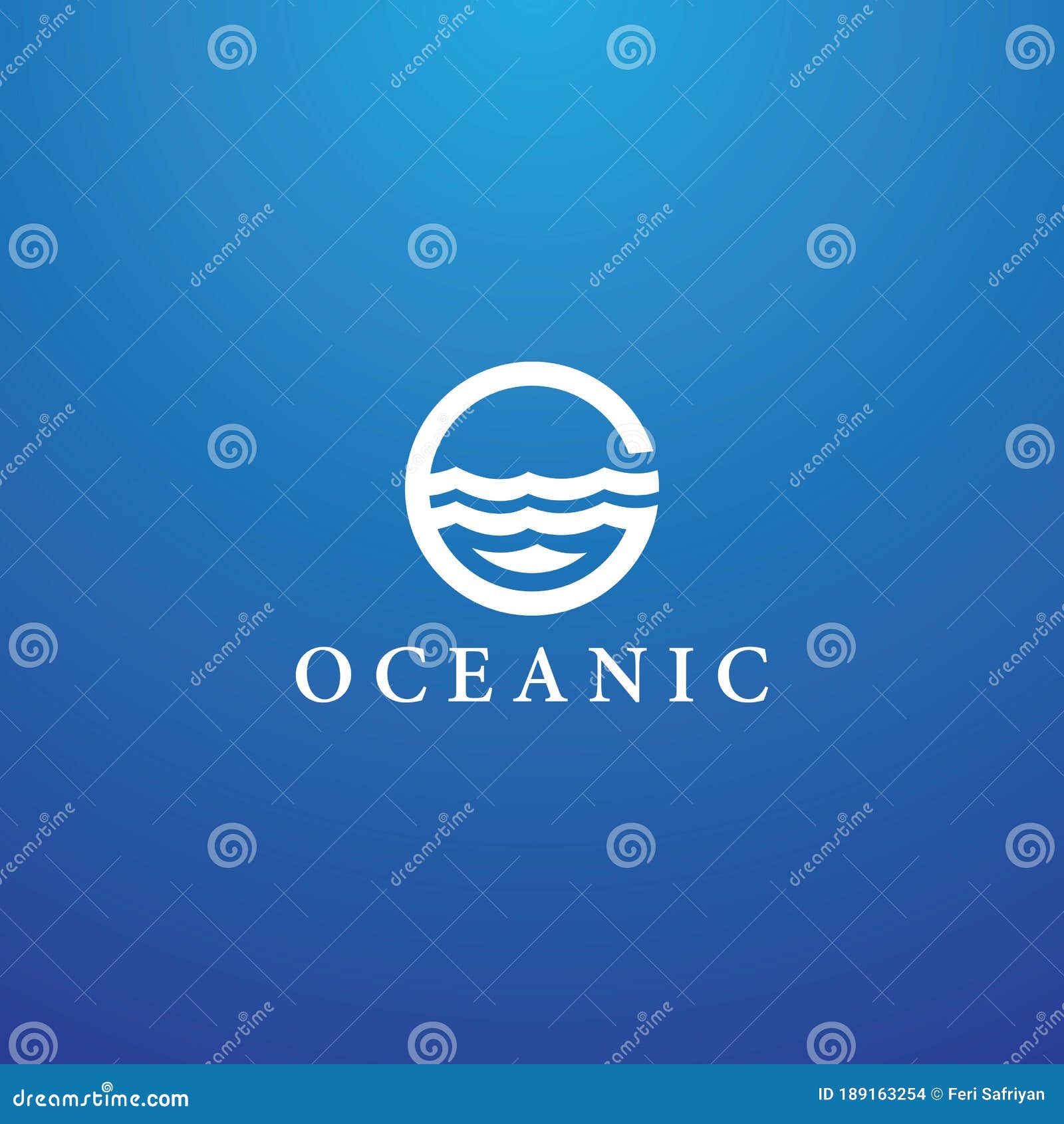 Ocean logo vector stock vector. Illustration of color - 189163254