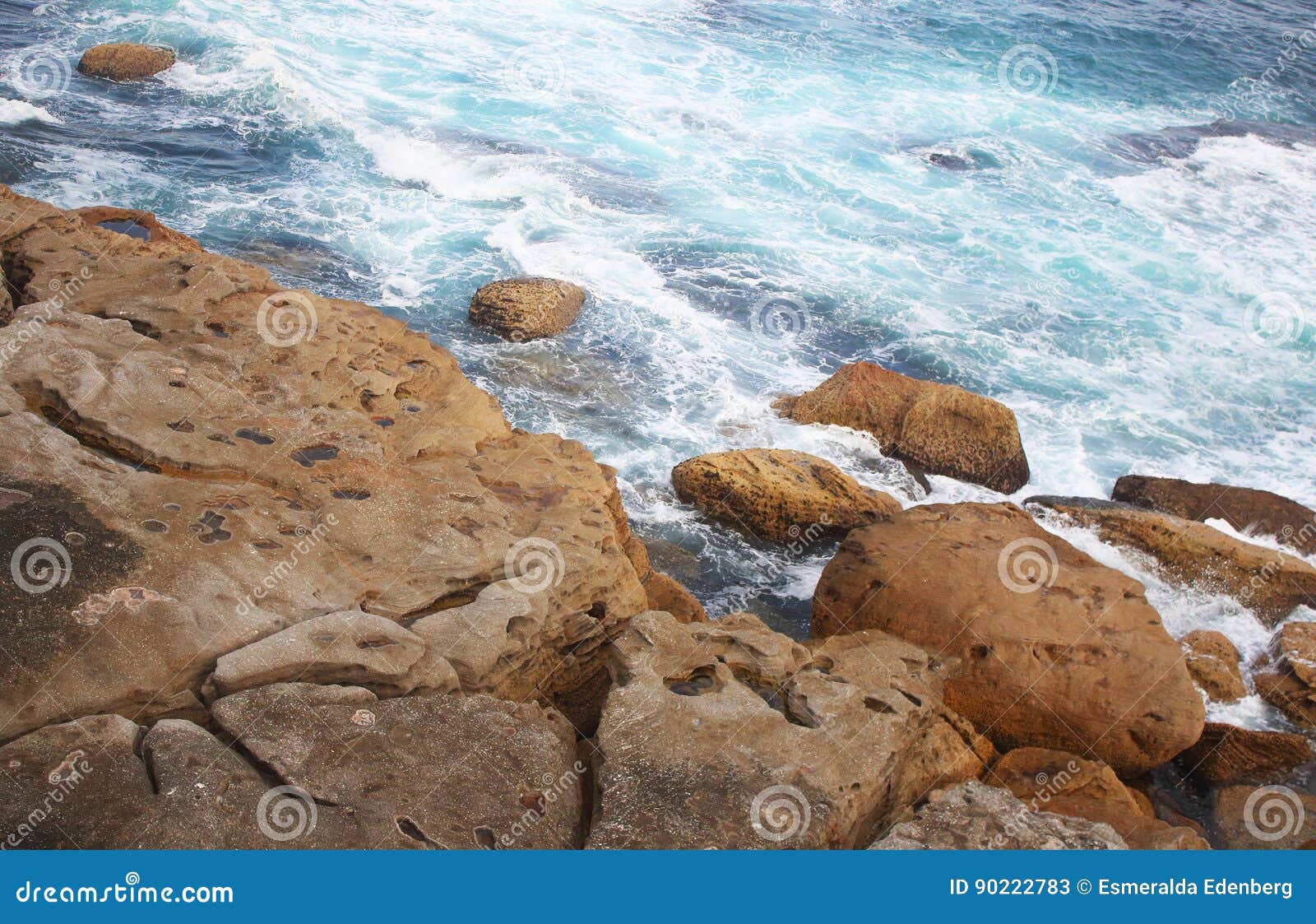 Ocean meets the cliffs stock image. Image of rocks, beautiful - 90222783