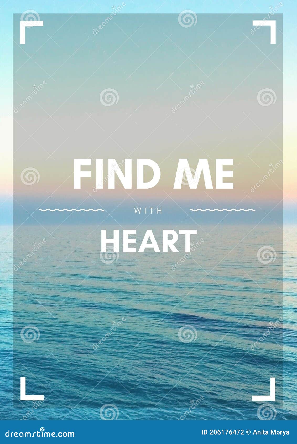 Ocean Motivational Poster Design Text Stock Illustration - Illustration ...