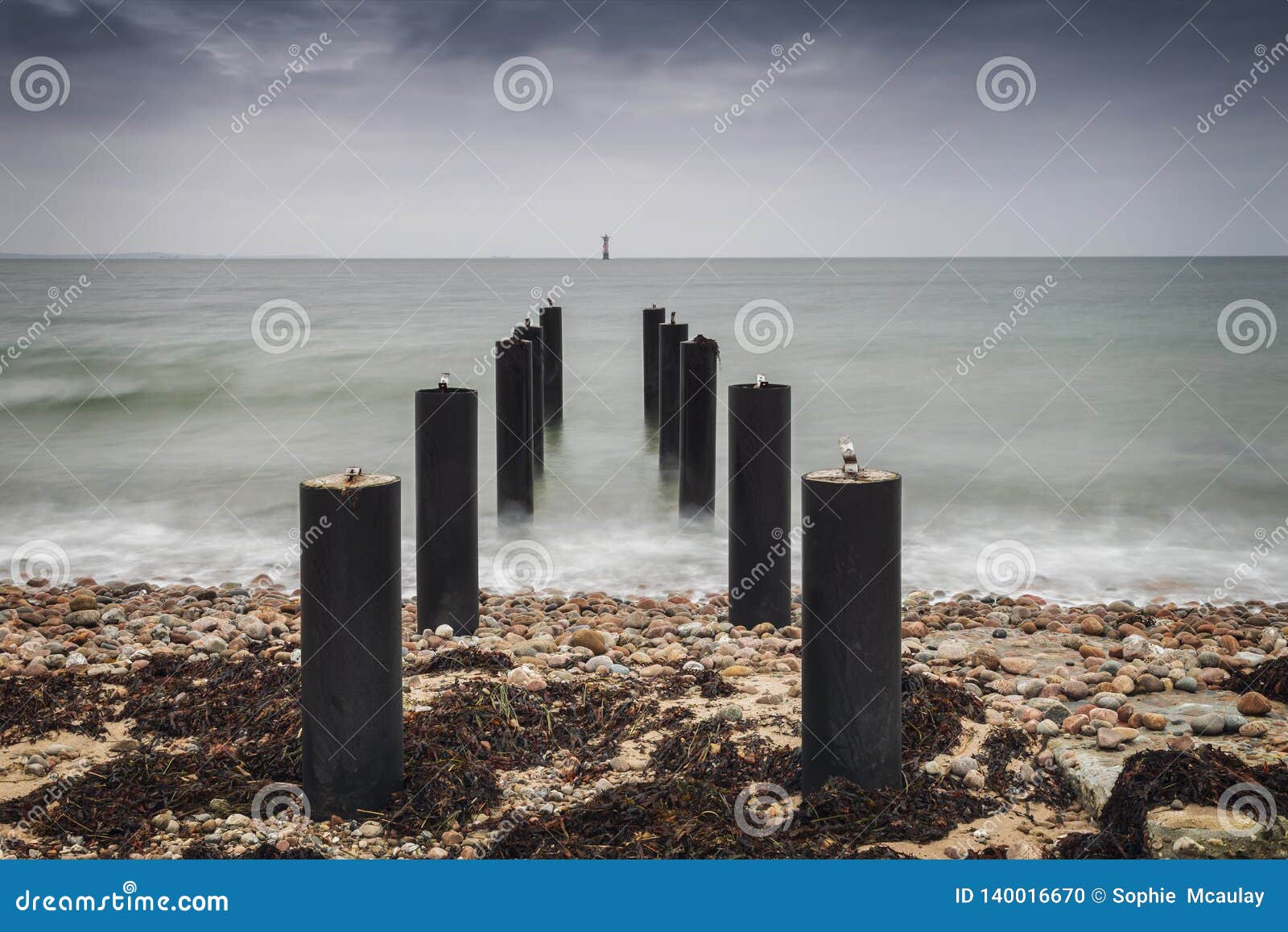 Ocean pier posts Sweden stock photo. Image of harbor - 140016670