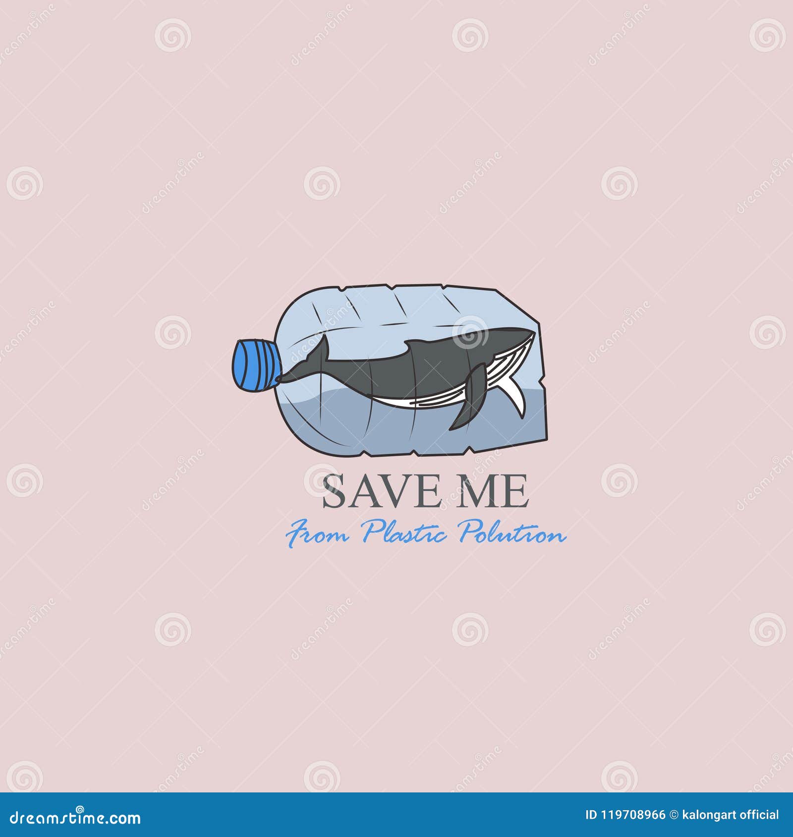 Ocean Plastic Pollution - Vector Illustration .template. Vector ...