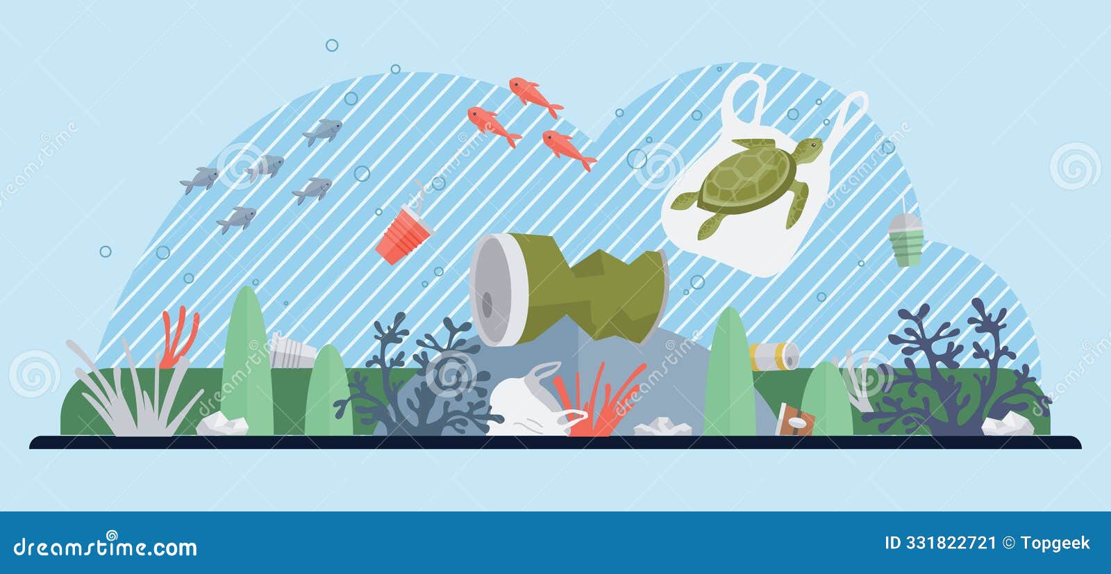 Ocean Pollution. Pollution Seas with Harmful Toxins Endangers Marine ...