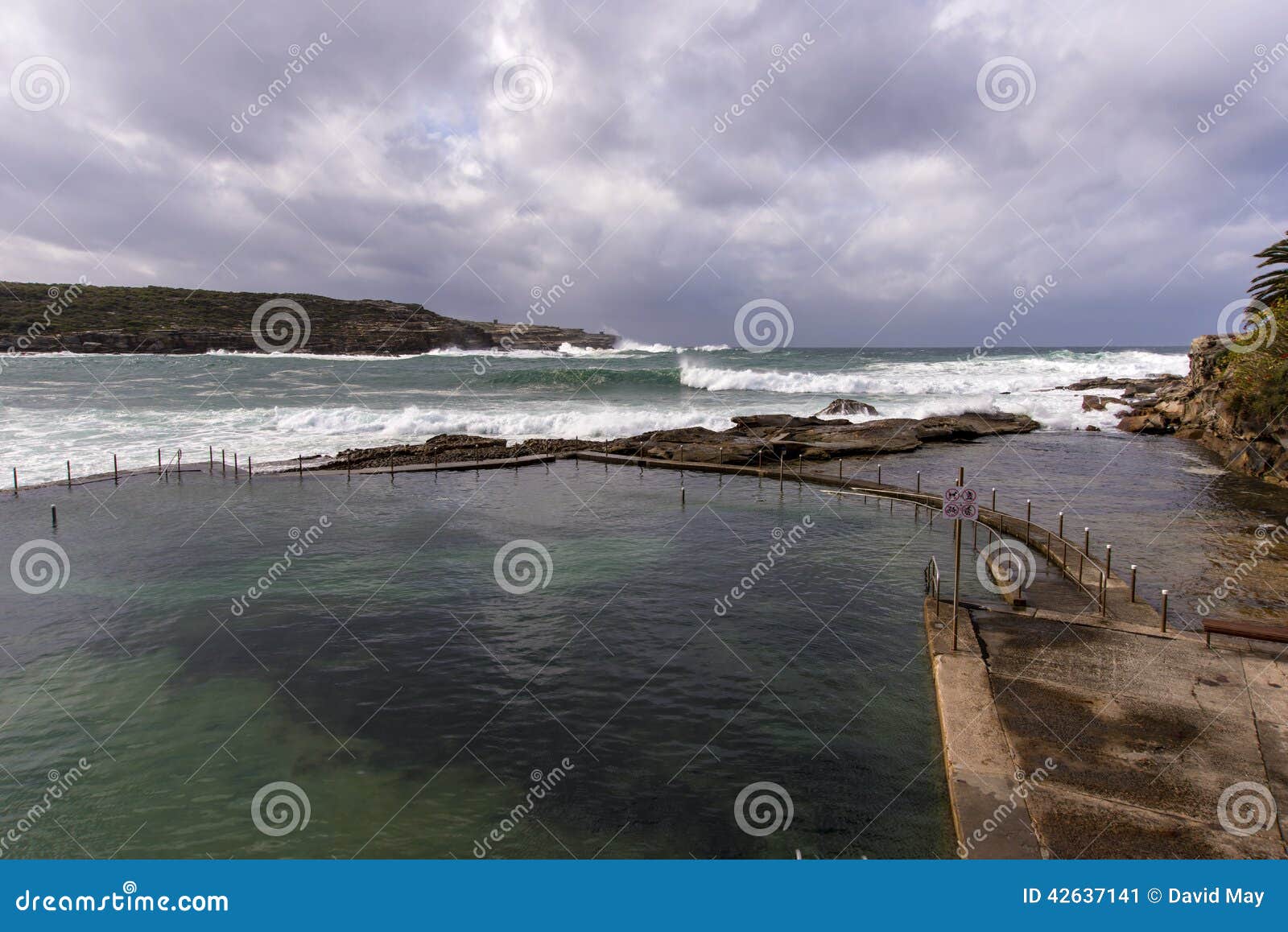 Ocean Pool Winter storm stock image. Image of landscape - 42637141