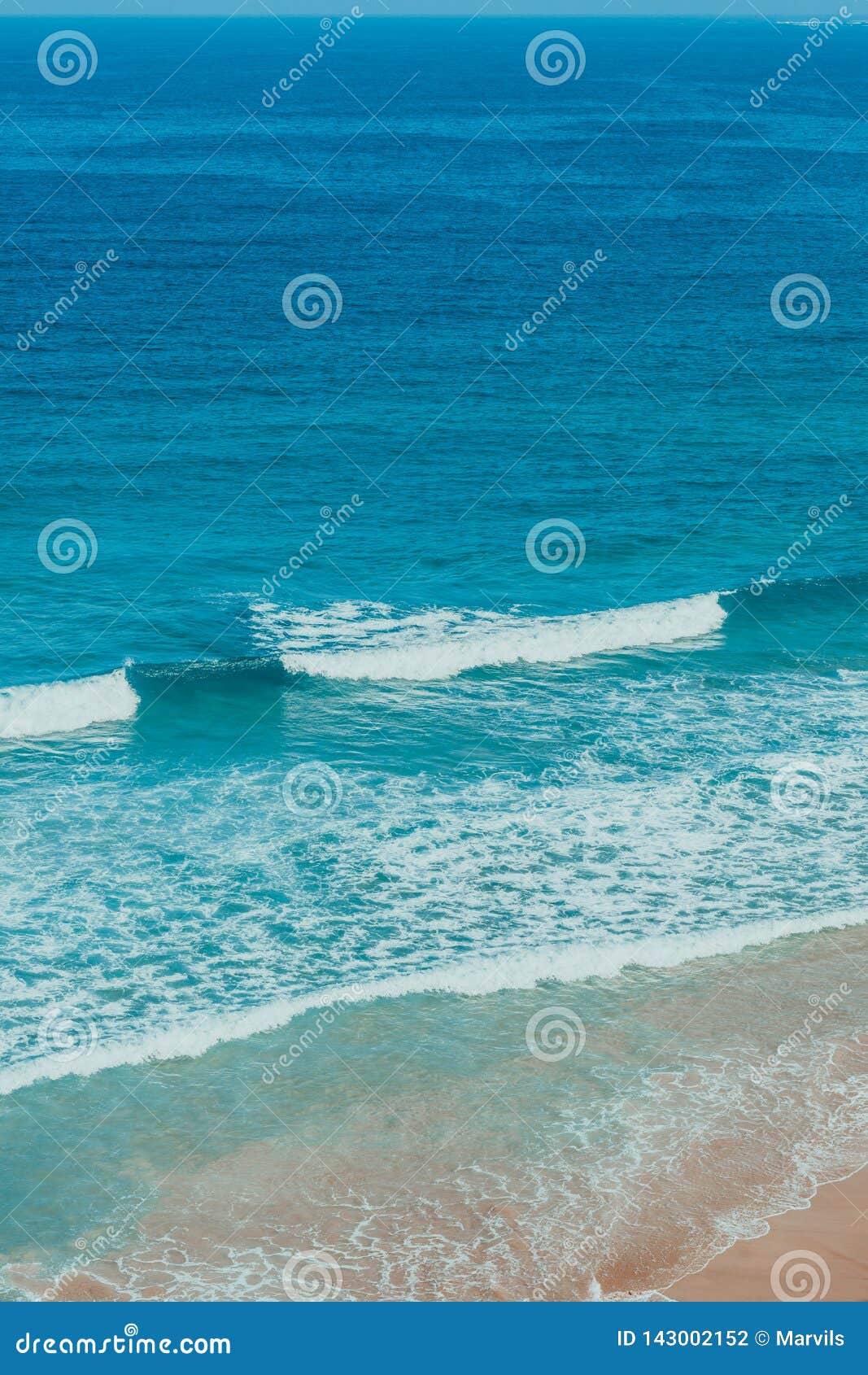 Ocean Poster. Water Splash and Beach Stock Photo - Image of ocean ...