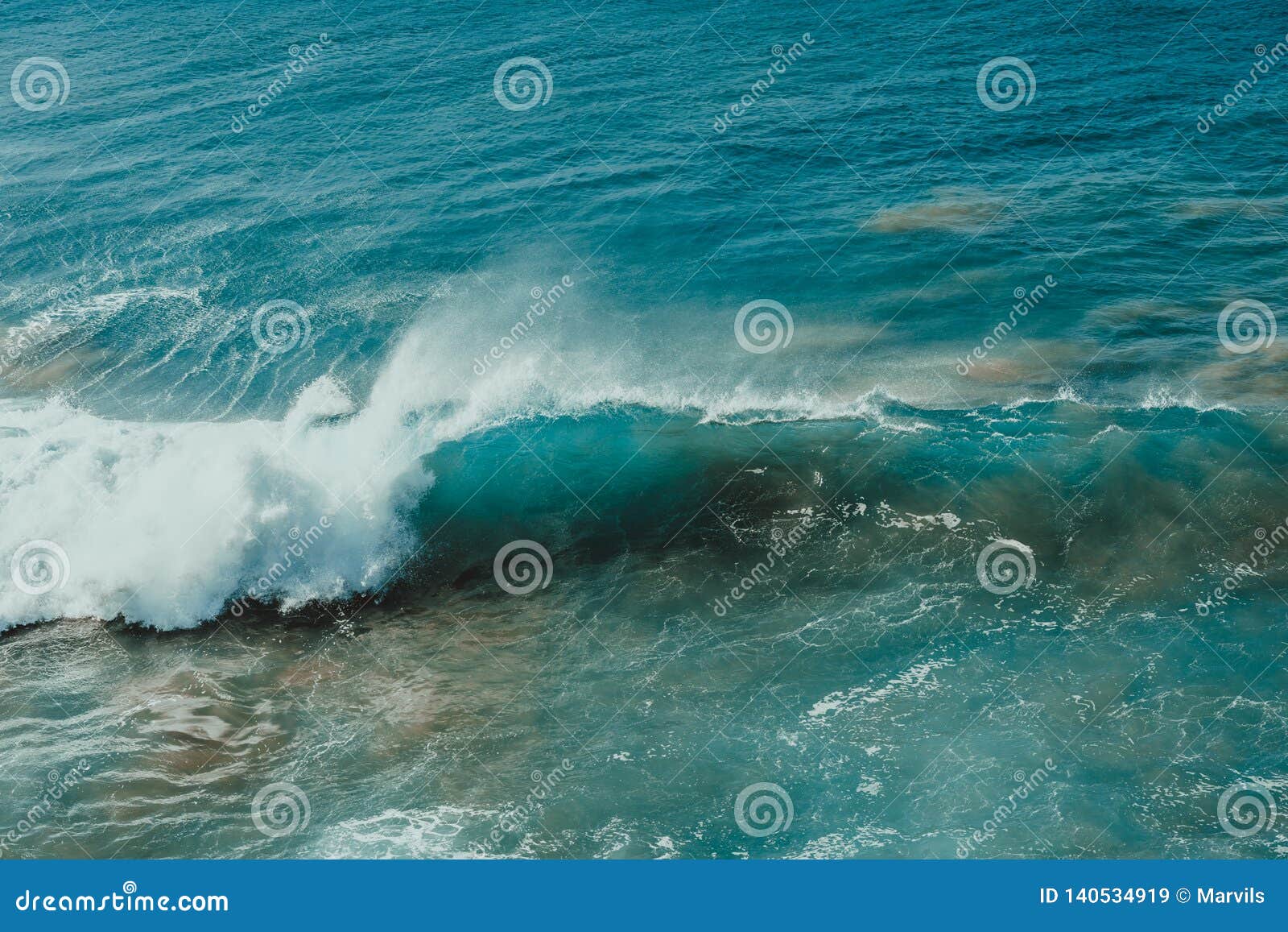 Ocean Poster. Wave and Sand Stock Image - Image of picturesque, cost ...