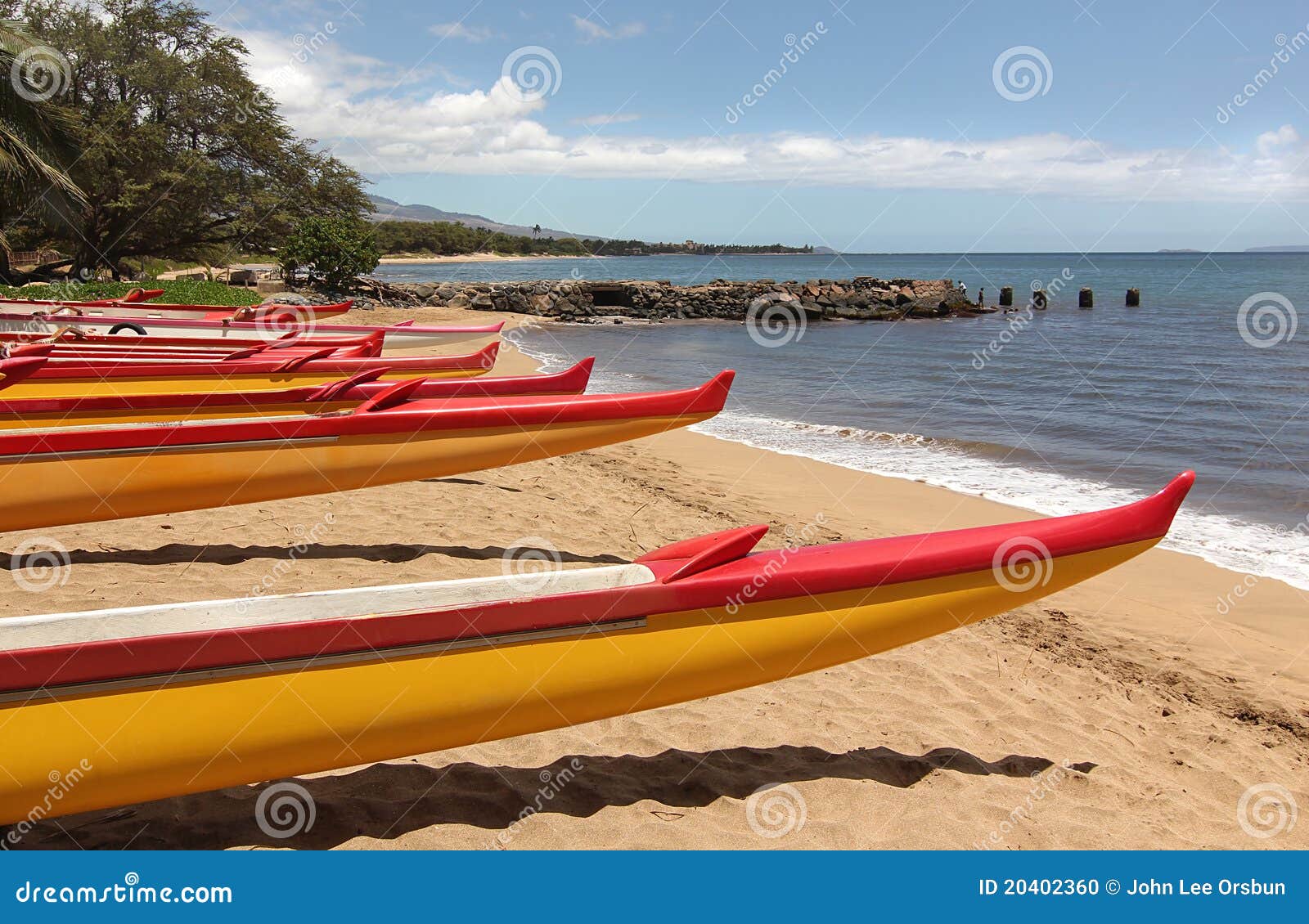 Ocean racing kayaks stock photo. Image of maui, travel - 20402360