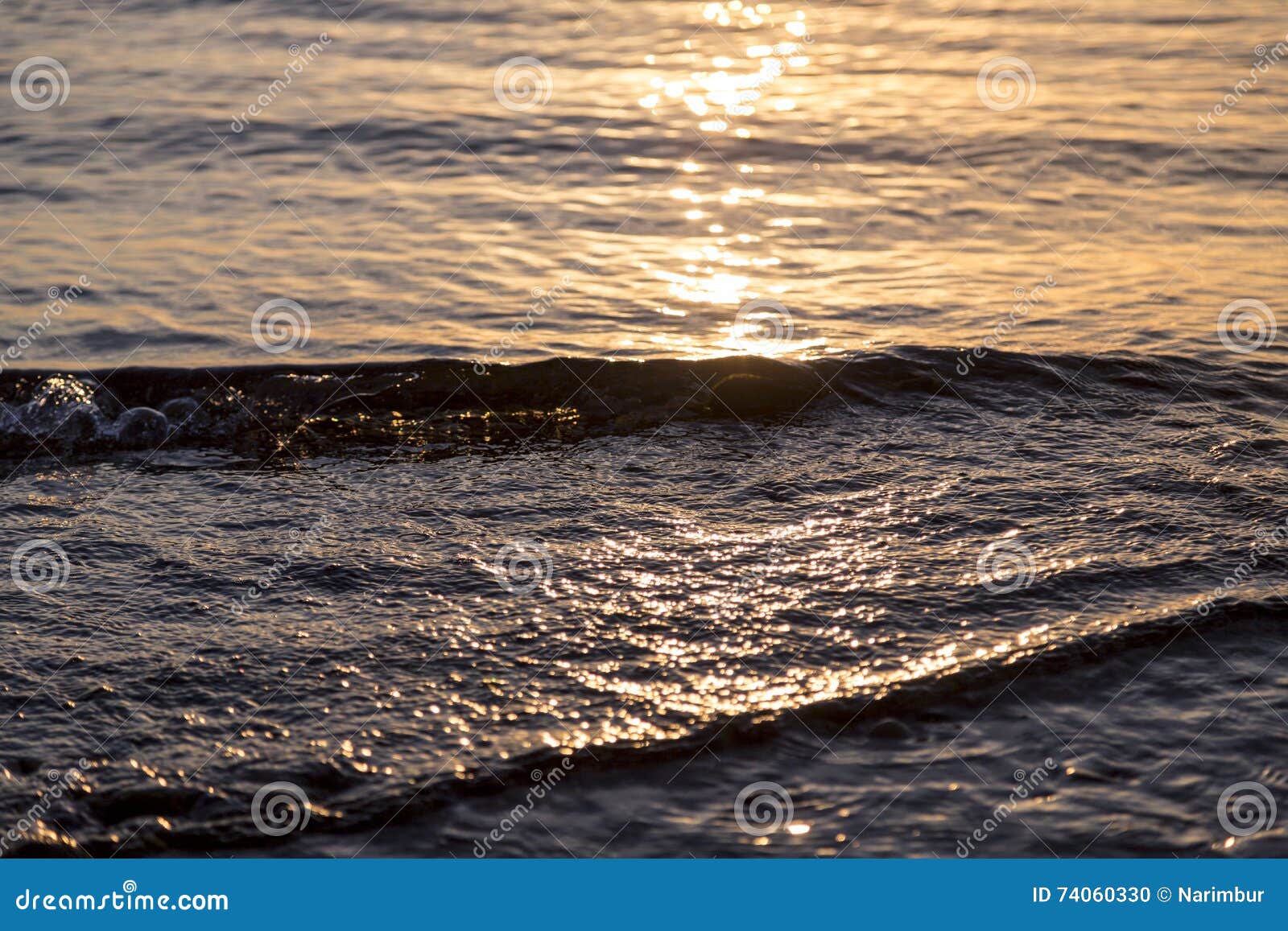 Ocean Ripples at the Sunset Stock Photo - Image of abstract, shiny ...