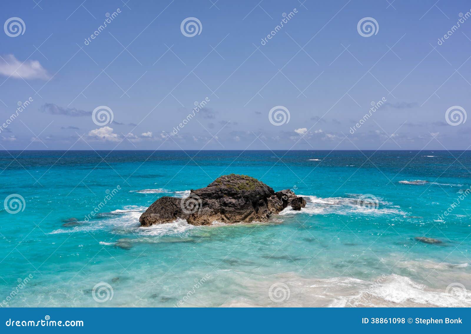 Ocean and Rock in Bermuda stock photo. Image of landscapes - 38861098