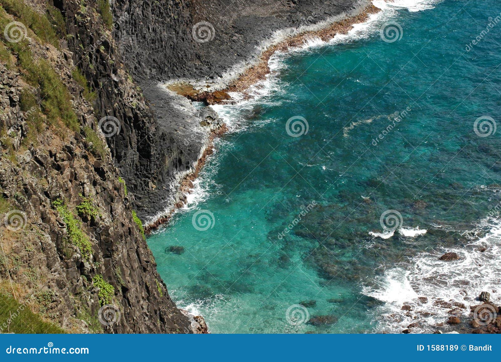 Ocean and Rocky Cliffs stock image. Image of scene, destination - 1588189
