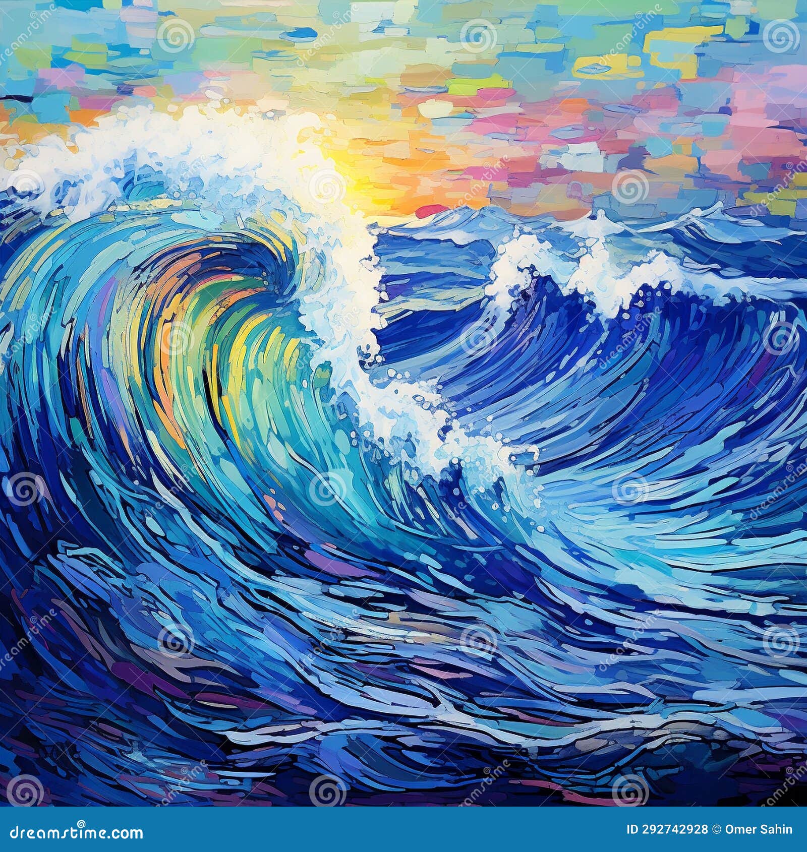 Ocean S Breath: Intertwining Waves Sweeping Across the Surface Stock ...