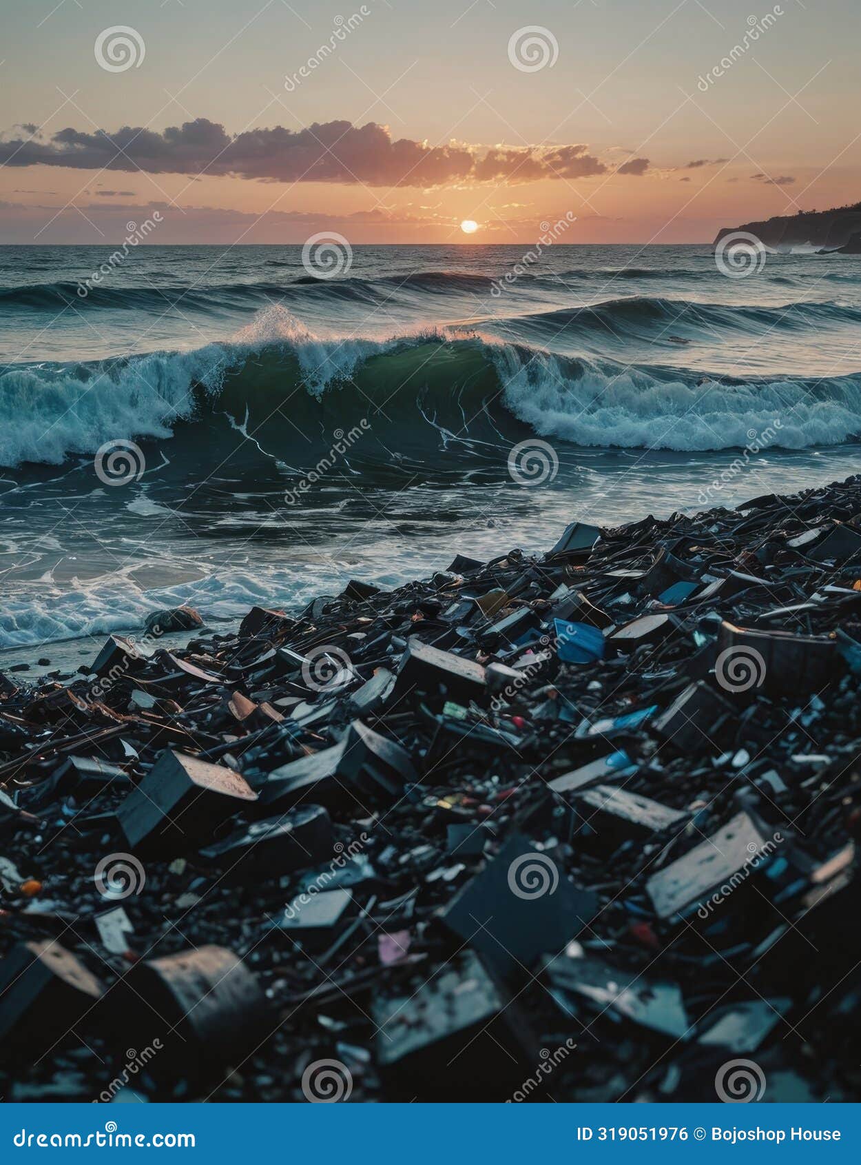 Ocean S Cry: a World in Peril Stock Illustration - Illustration of ...