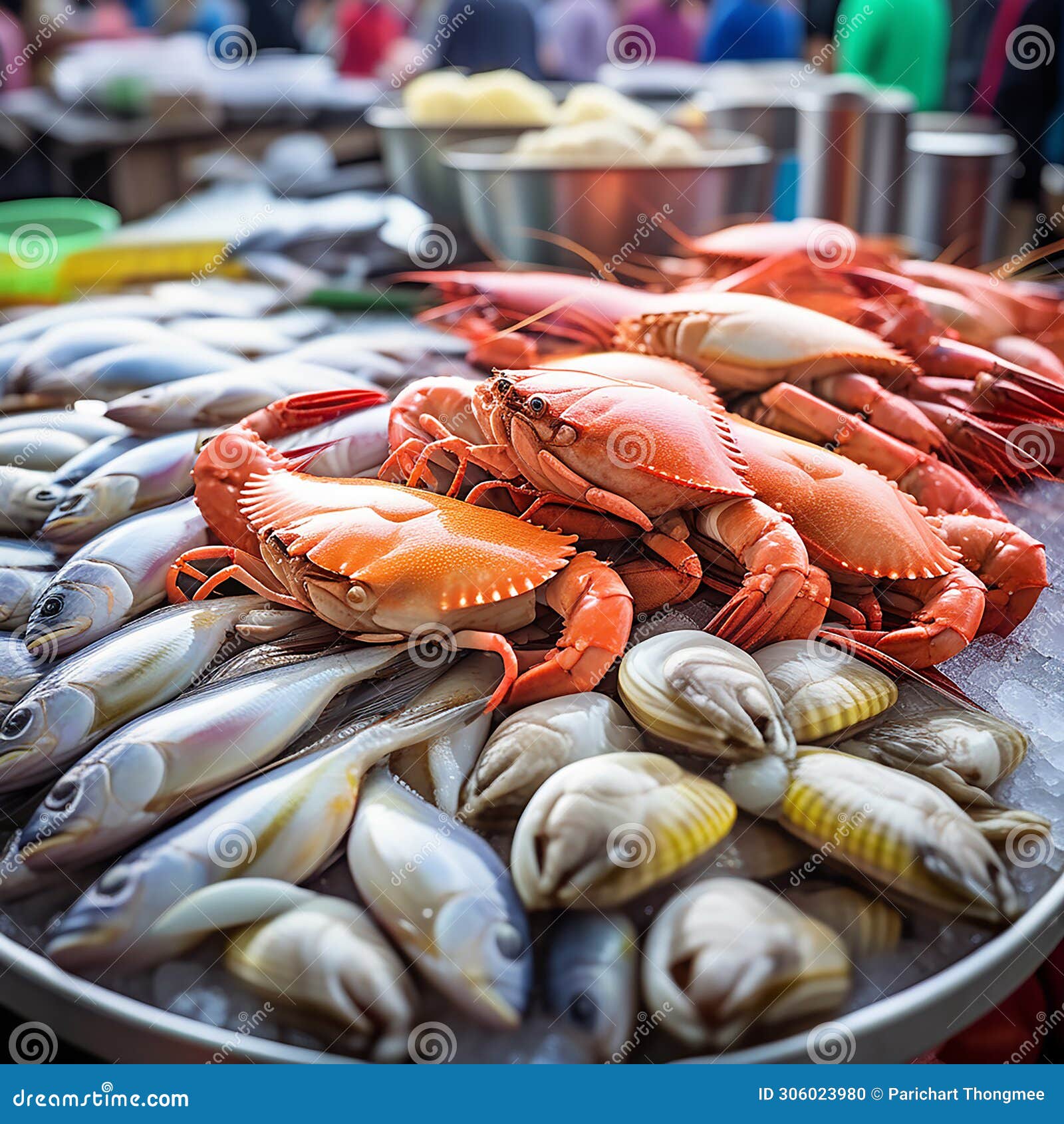 Ocean S Harvest: a Colorful Array of Fresh Seafood in the Market Stock ...