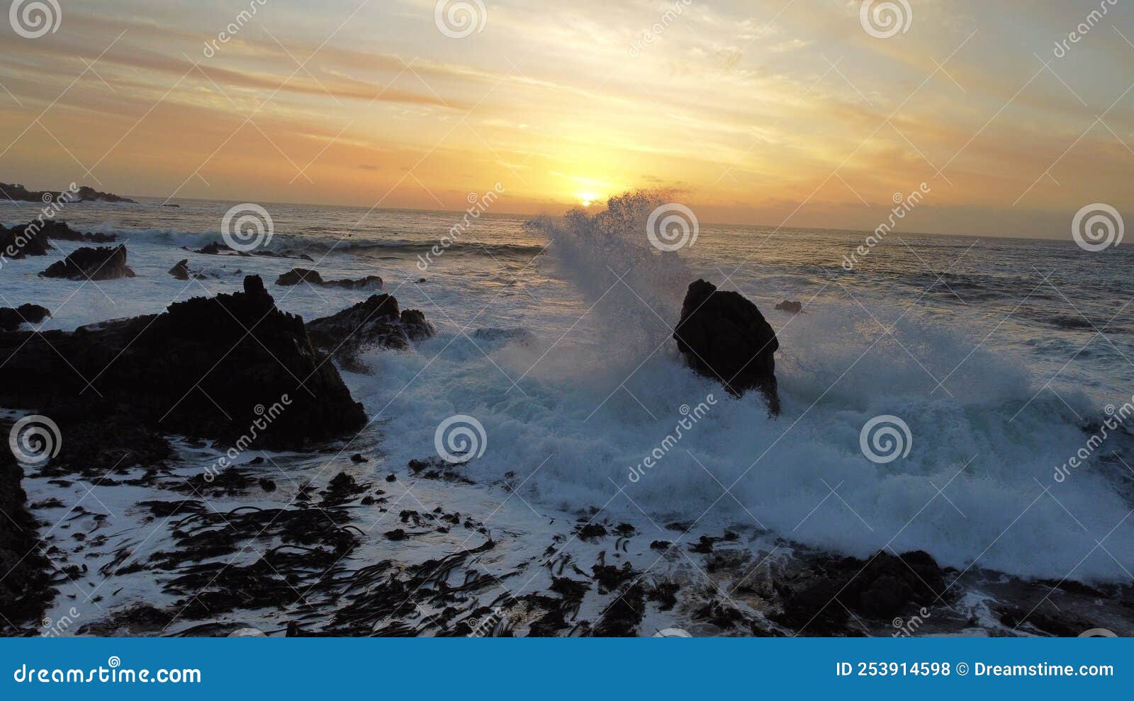 Ocean in SA stock photo. Image of horizon, evening, wave - 253914598