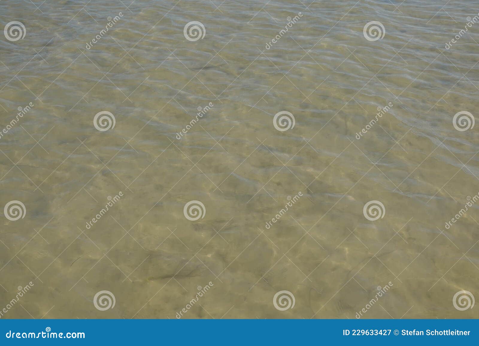 The Ocean with Sand and Reflection on the Surface Stock Image - Image ...