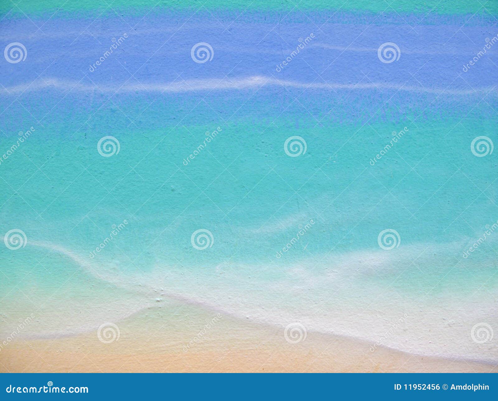 Ocean Scene Painted on Wall Stock Photo - Image of background, relaxing ...
