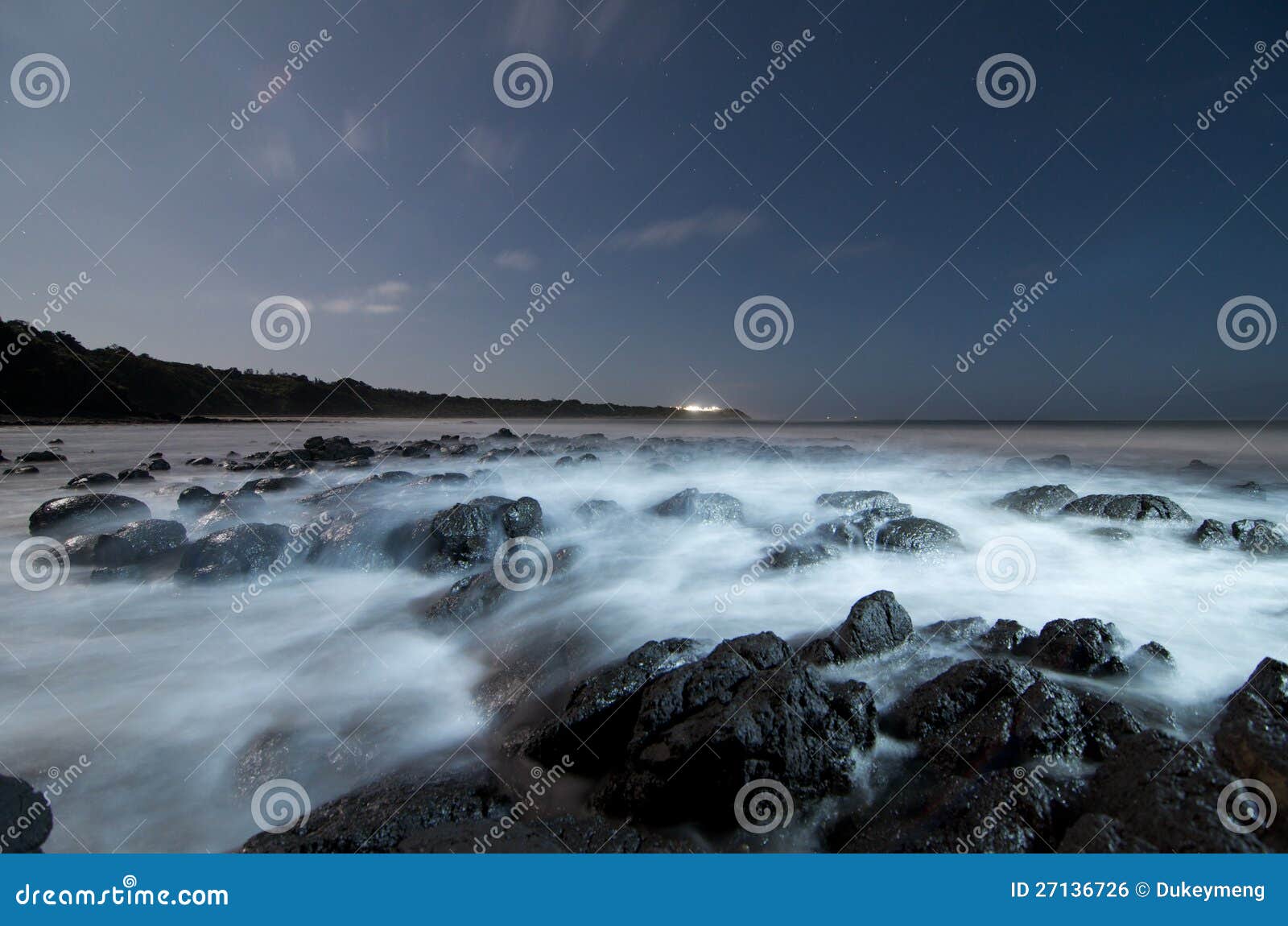 Ocean Sea Mist stock photo. Image of night, water, rocks - 27136726