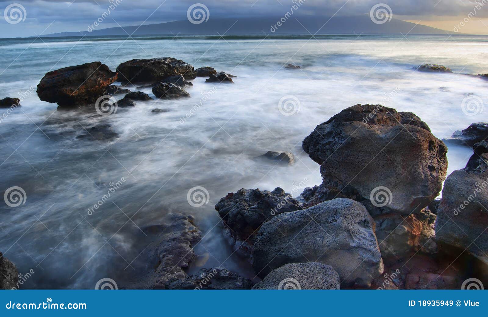 Ocean sea rocks stock image. Image of beauty, orange - 18935949