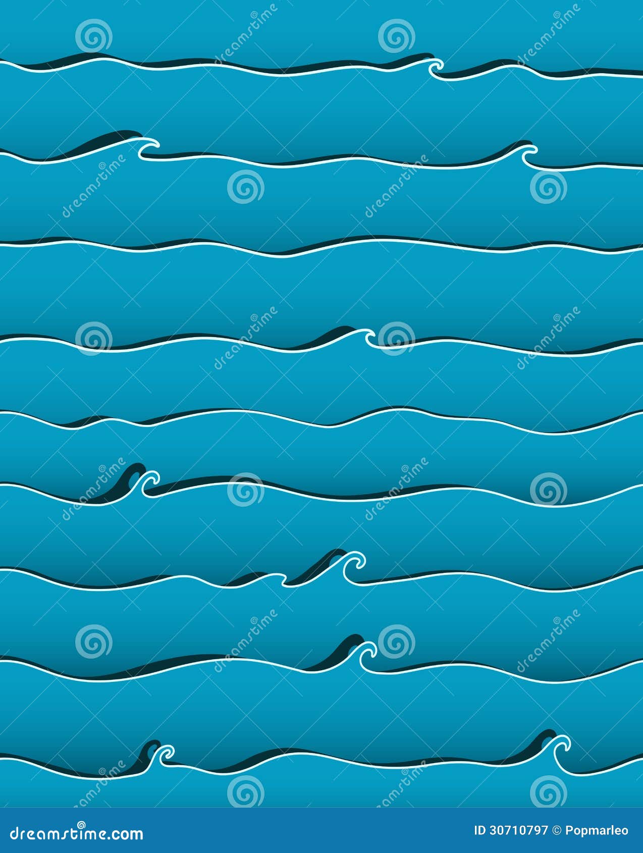 Ocean or Sea Waves Background Stock Vector - Illustration of vacation ...