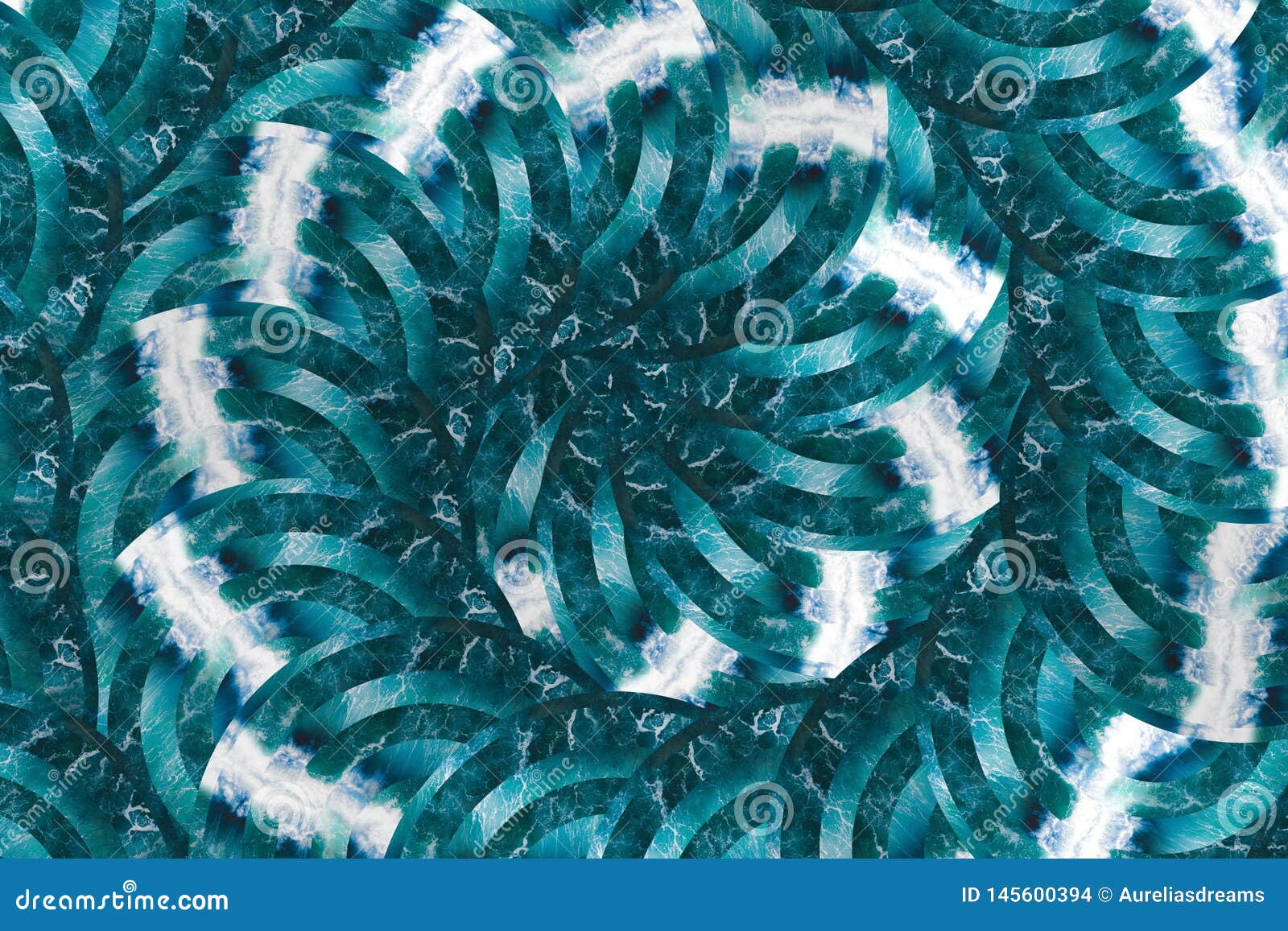 Ocean Sea Waves Circle Diplacement. Spiral Pattern Stock Illustration ...