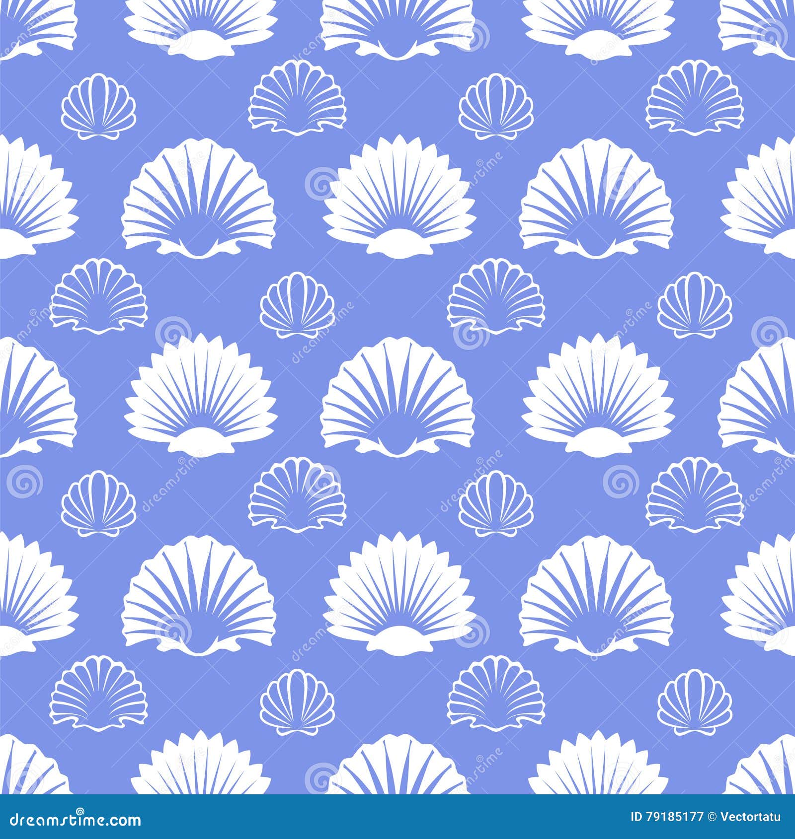 Ocean Seamless Pattern with Sea Shells Stock Vector - Illustration of ...