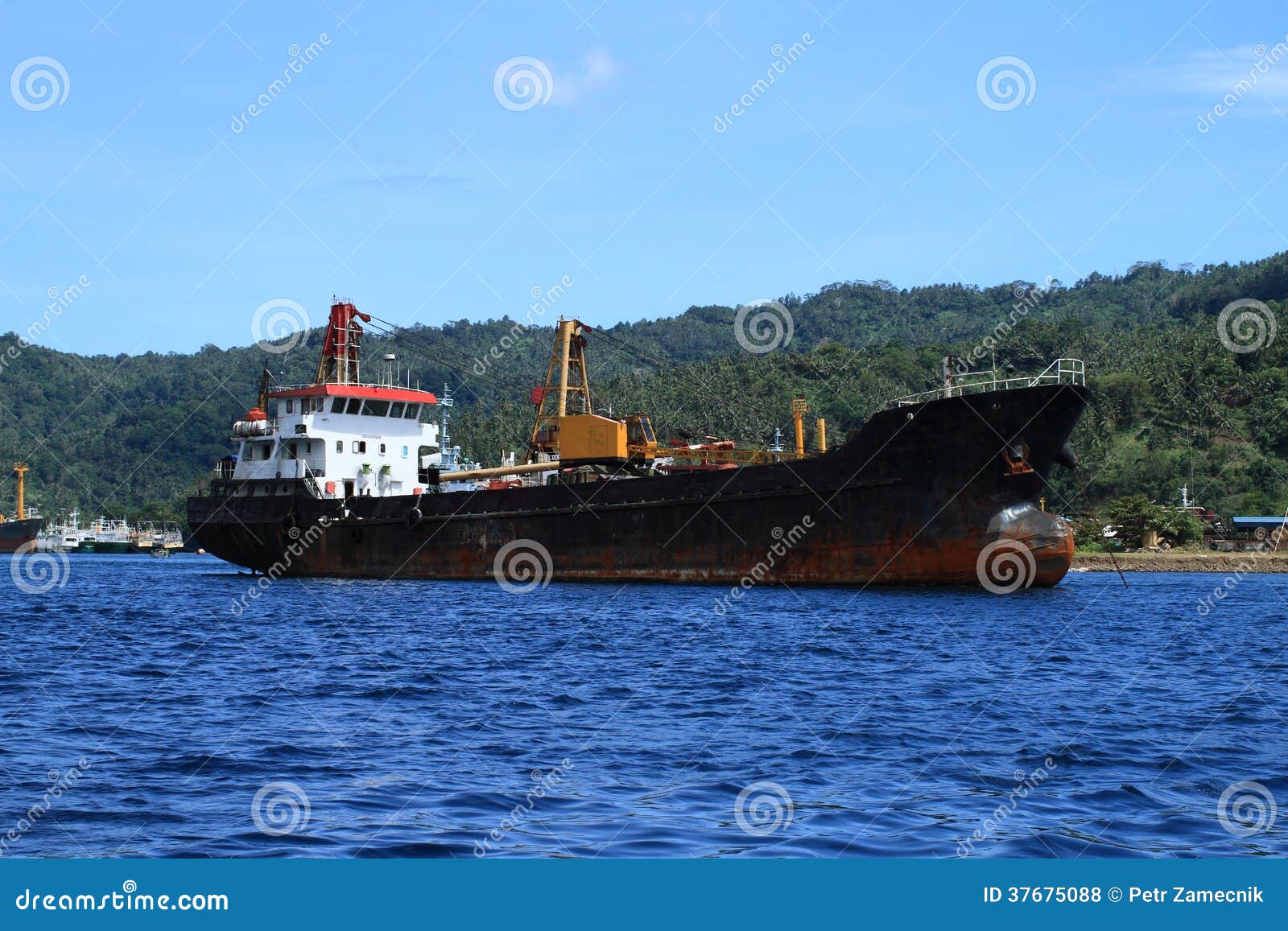 Ocean ship stock photo. Image of land, grounding, ship - 37675088