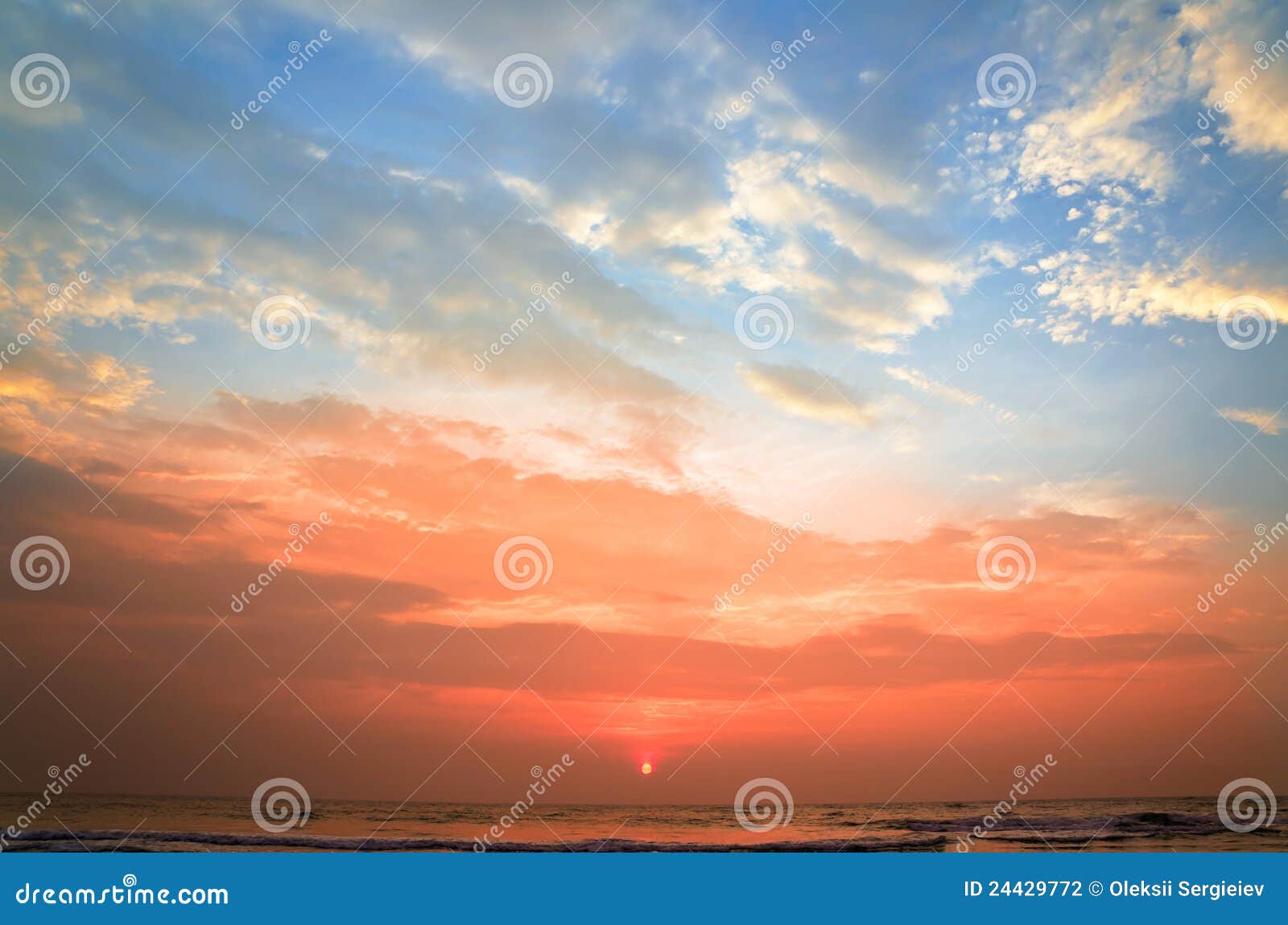 Ocean shore at sunset stock photo. Image of beach, peace - 24429772