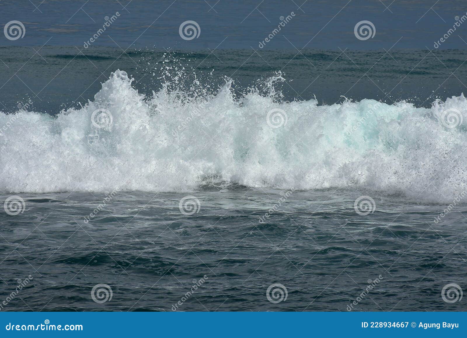 An Ocean Shorebreak in Front View Stock Image - Image of coast, green ...