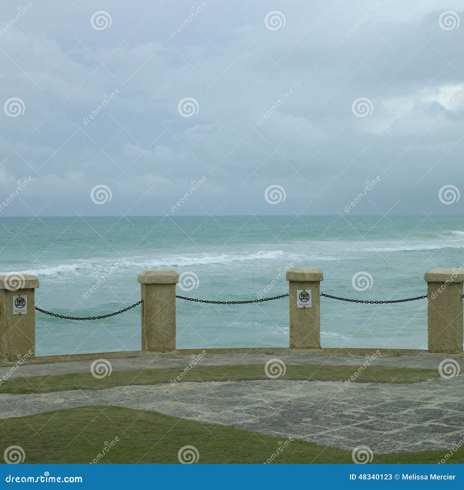 Ocean side fence stock image. Image of climate, paradise - 48340123
