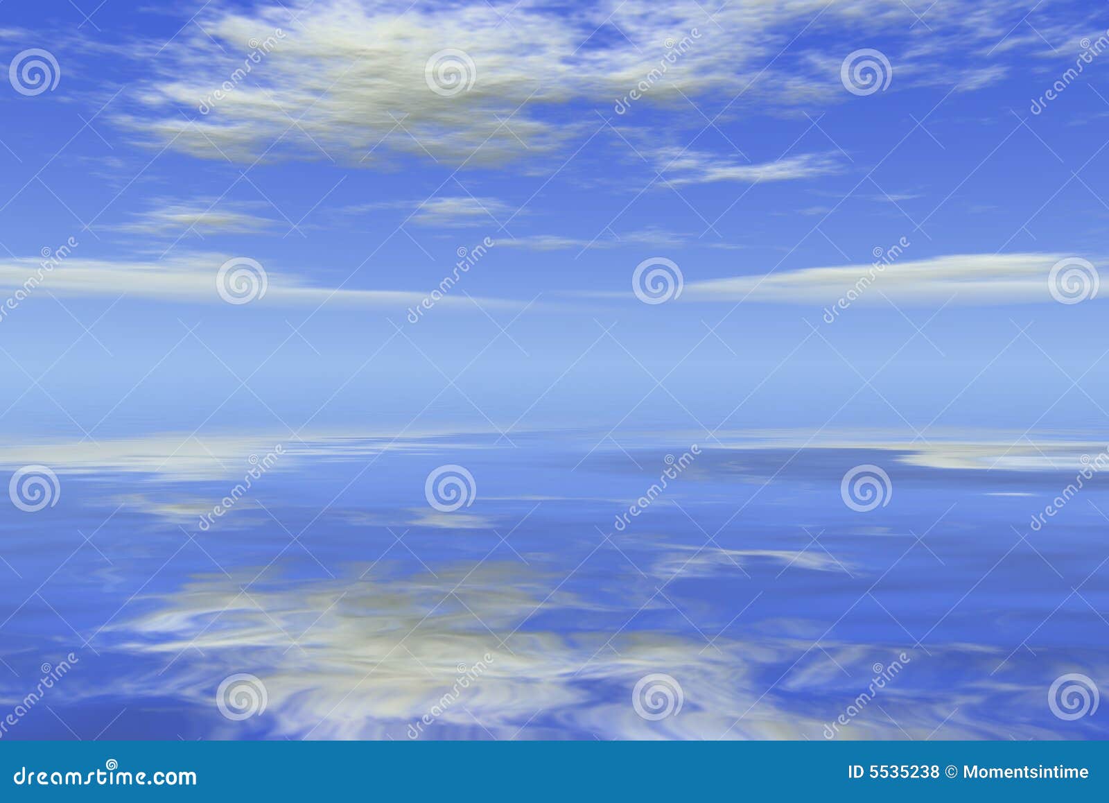 Ocean Sky Waterscape stock illustration. Illustration of tranquil - 5535238
