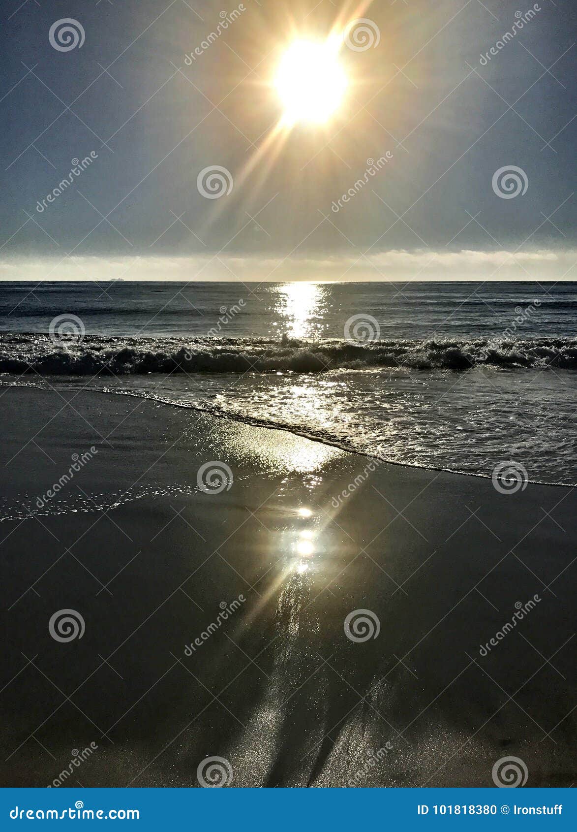 Ocean and solar eclipse stock photo. Image of water - 101818380