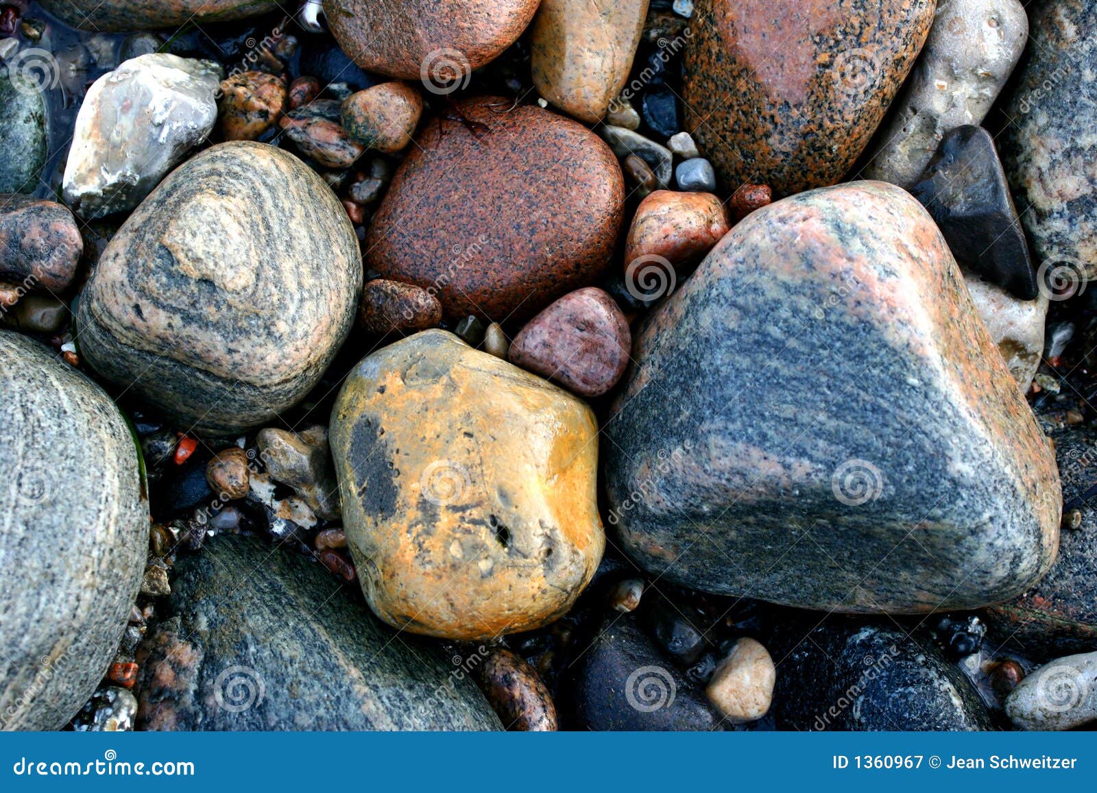 Ocean stones stock image. Image of beach, lanscape, denmark - 1360967