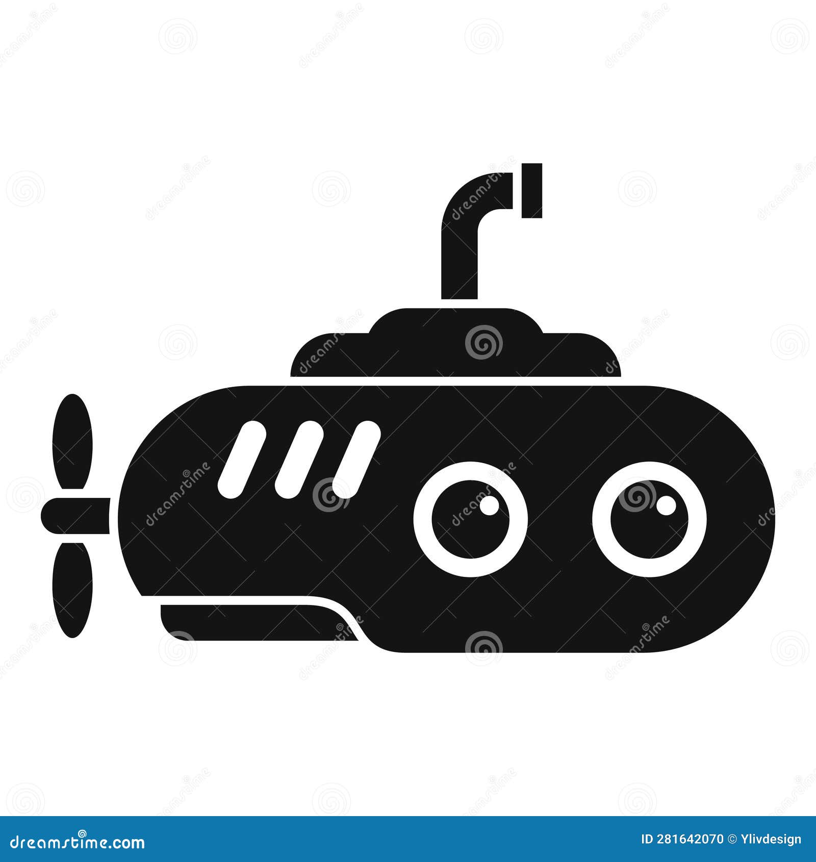 Ocean Submarine Icon Simple Vector. Underwater Ship Stock Vector ...