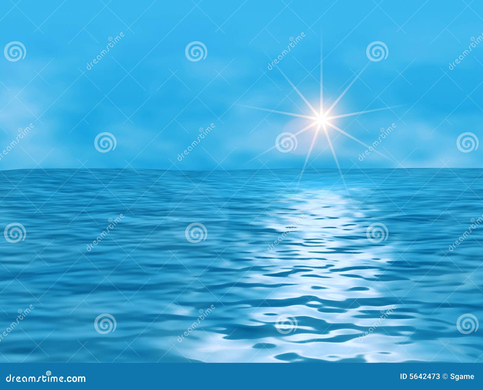 Ocean and sun stock illustration. Illustration of relaxation - 5642473
