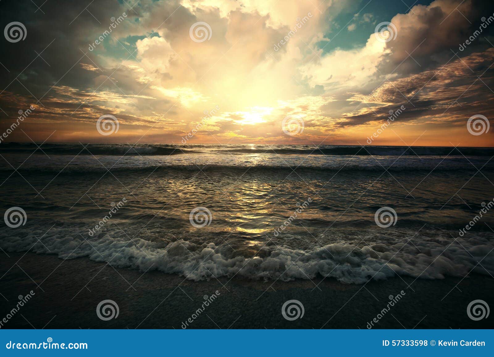 Ocean sunrise stock photo. Image of nature, beach, sand - 57333598