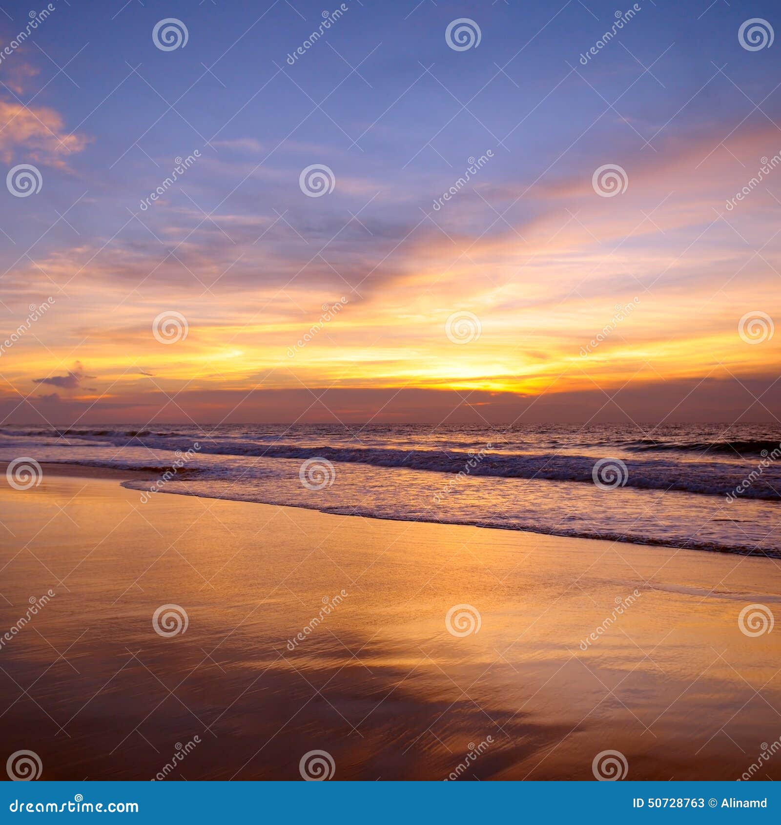 Ocean and sunset stock image. Image of beam, cloudiness - 50728763