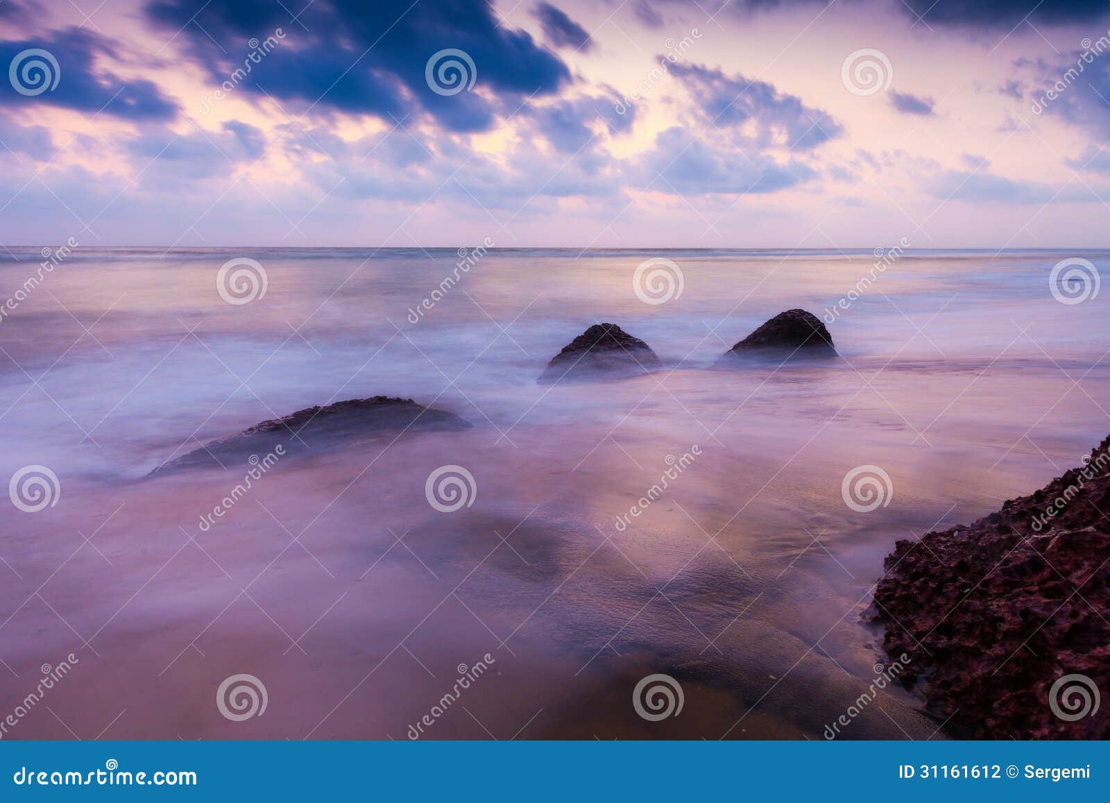 The ocean at sunset stock photo. Image of edge, scenics - 31161612