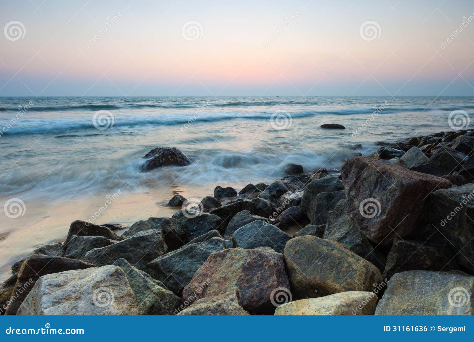 The ocean at sunset stock photo. Image of sand, climate - 31161636